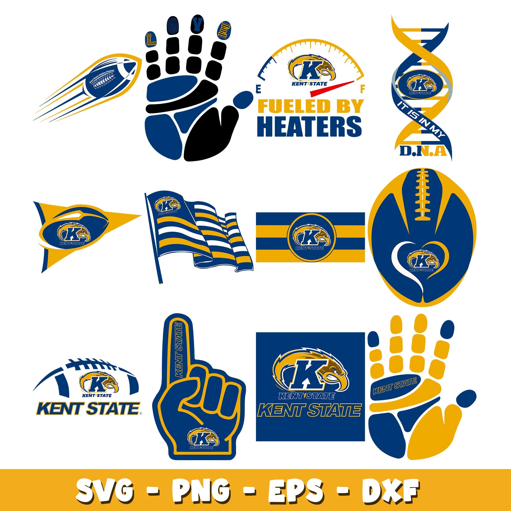 Kent State Football Bundle svg, Kent State logo svg, ncaa svg ...