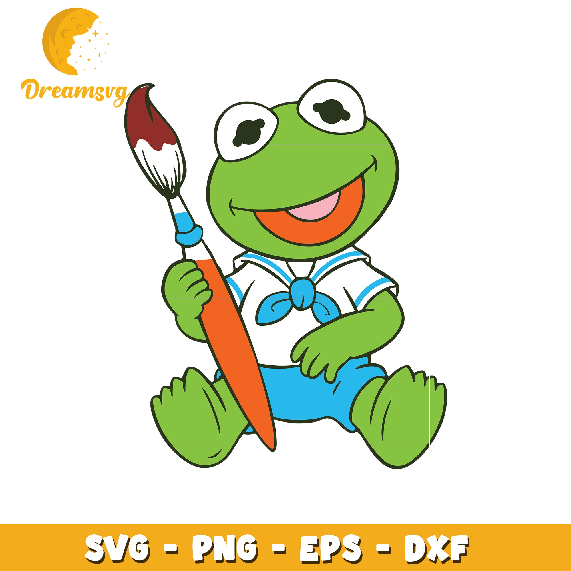 Kermit Frog SVG PNG EPS DXF – DreamSVG Store