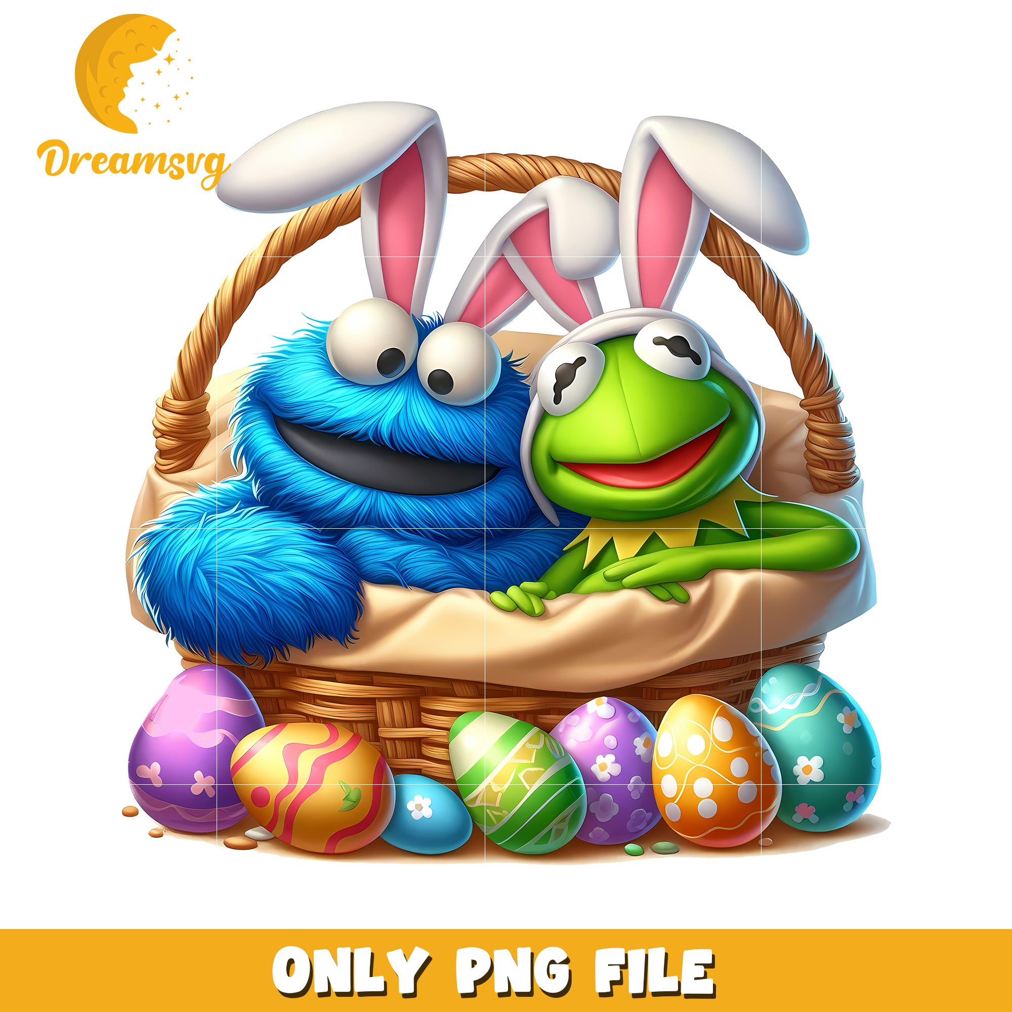 Kermit and monster cookie easter day png, sesame street cast png ...
