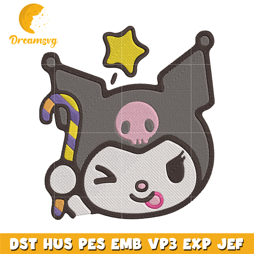 Kuromi face Embroidery Design – DreamSVG Store