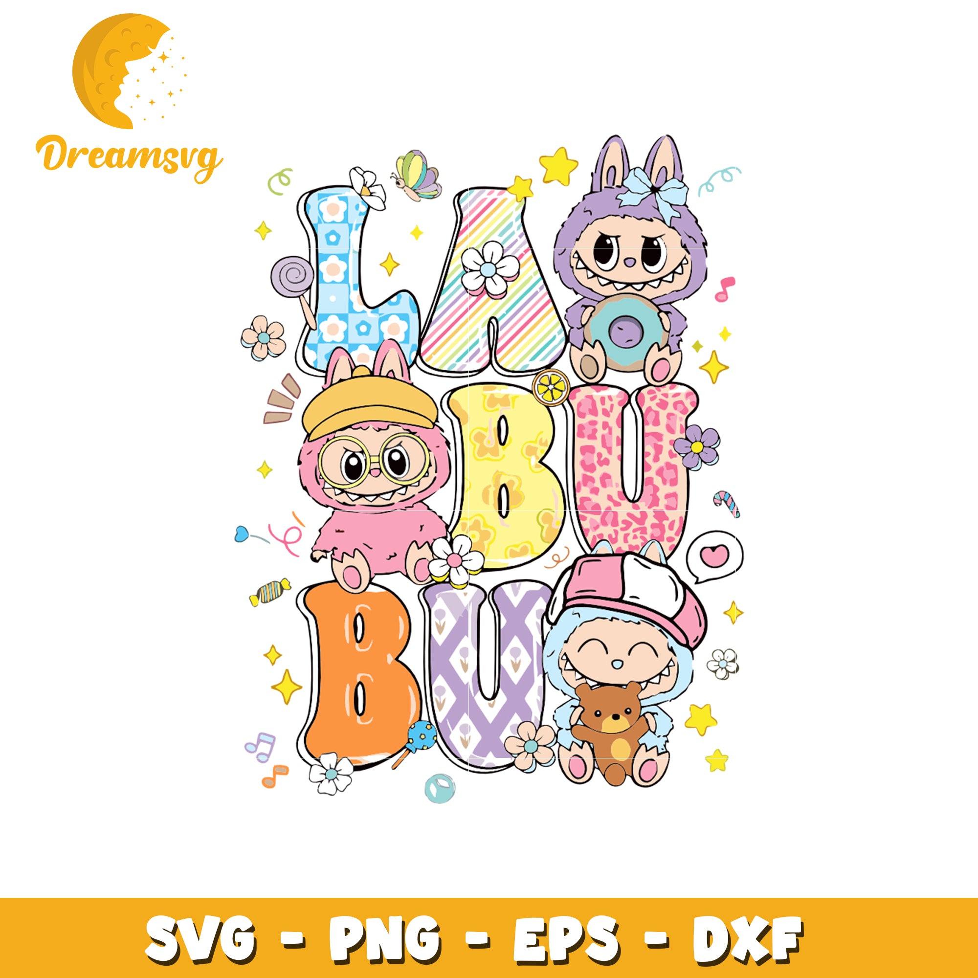 Labubu cute charatcers design labubu svg, labubu toys svg, real labubu ...