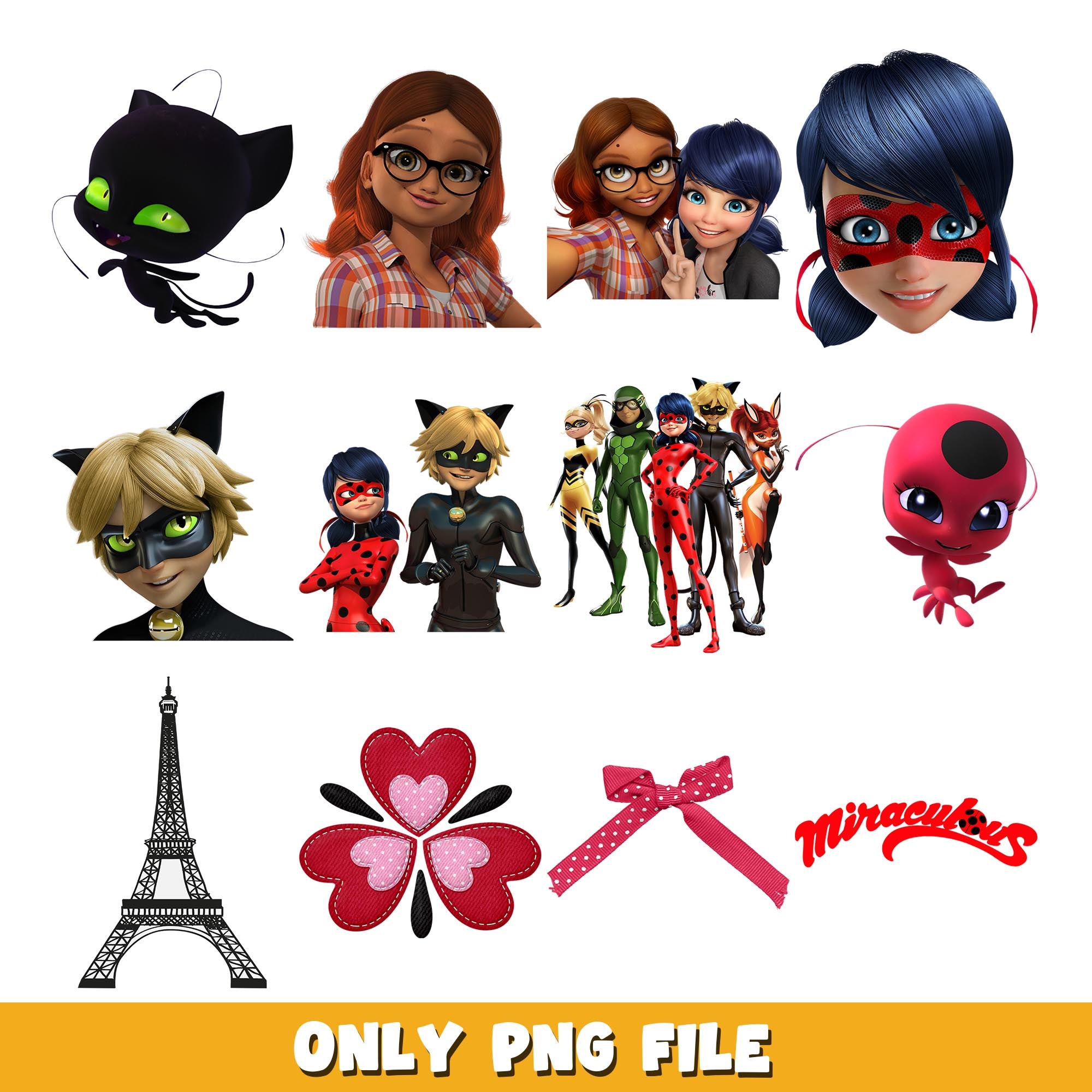 Miraculous Cartoon Bundle png, Miraculous bundle png, cartoon png ...