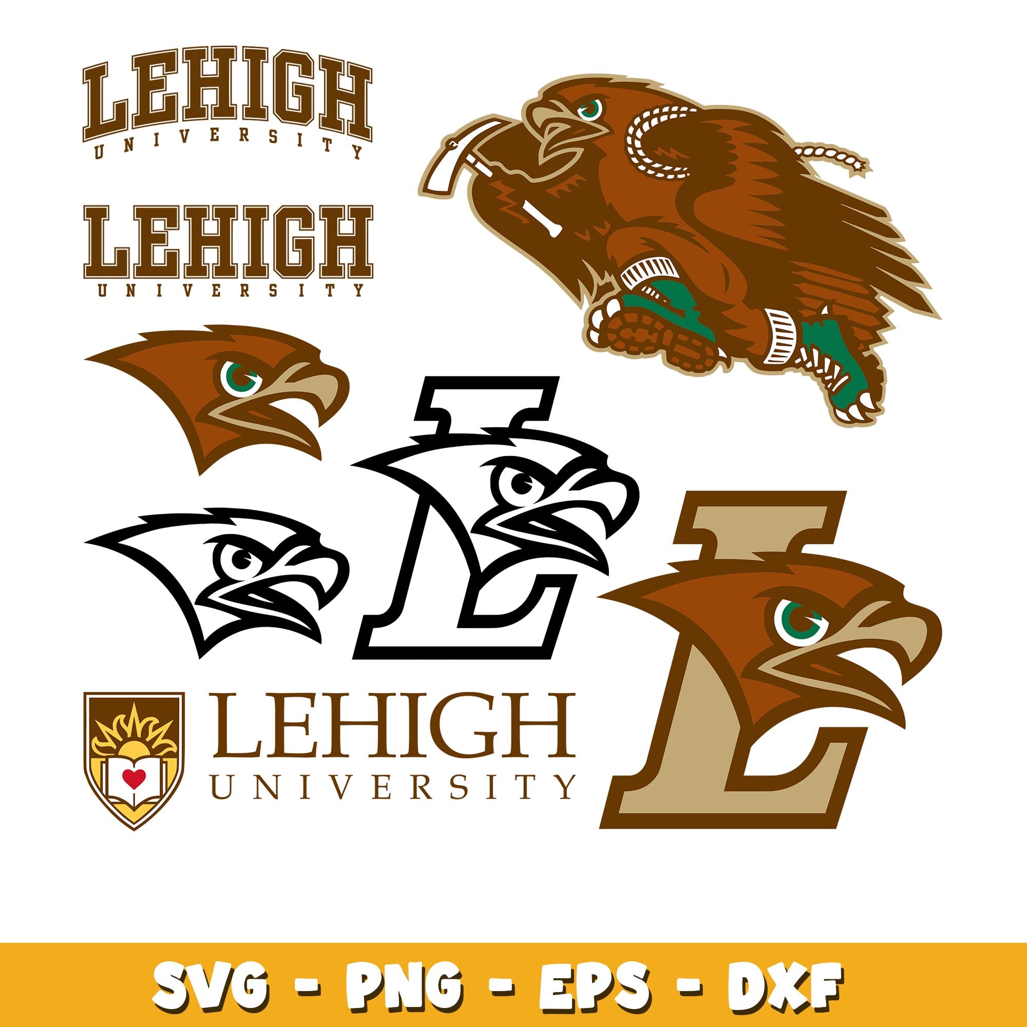 Lehigh Mountain Hawks Bundle svg, Lehigh Mountain Hawks logo svg, ncaa ...