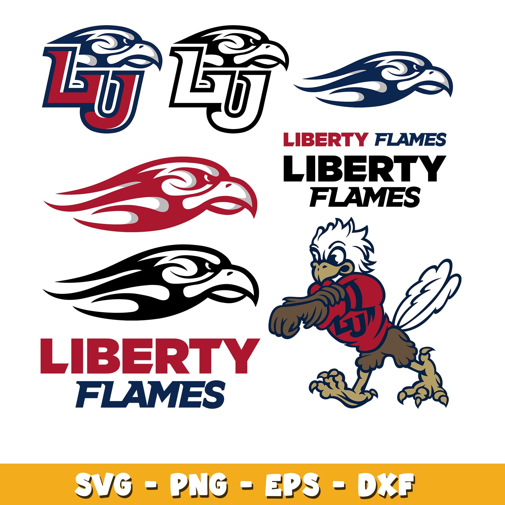 Liberty Flames Bundle svg, Liberty Flames logo svg, ncaa svg – DreamSVG ...