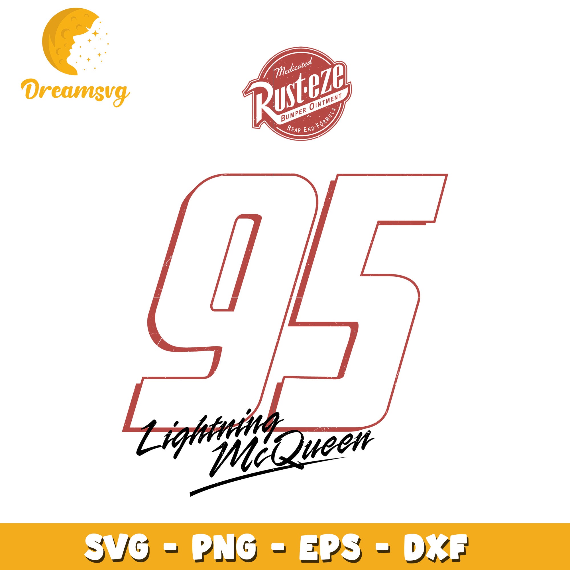 Lightning McQueen 95 SVG PNG EPS DXF – DreamSVG Store
