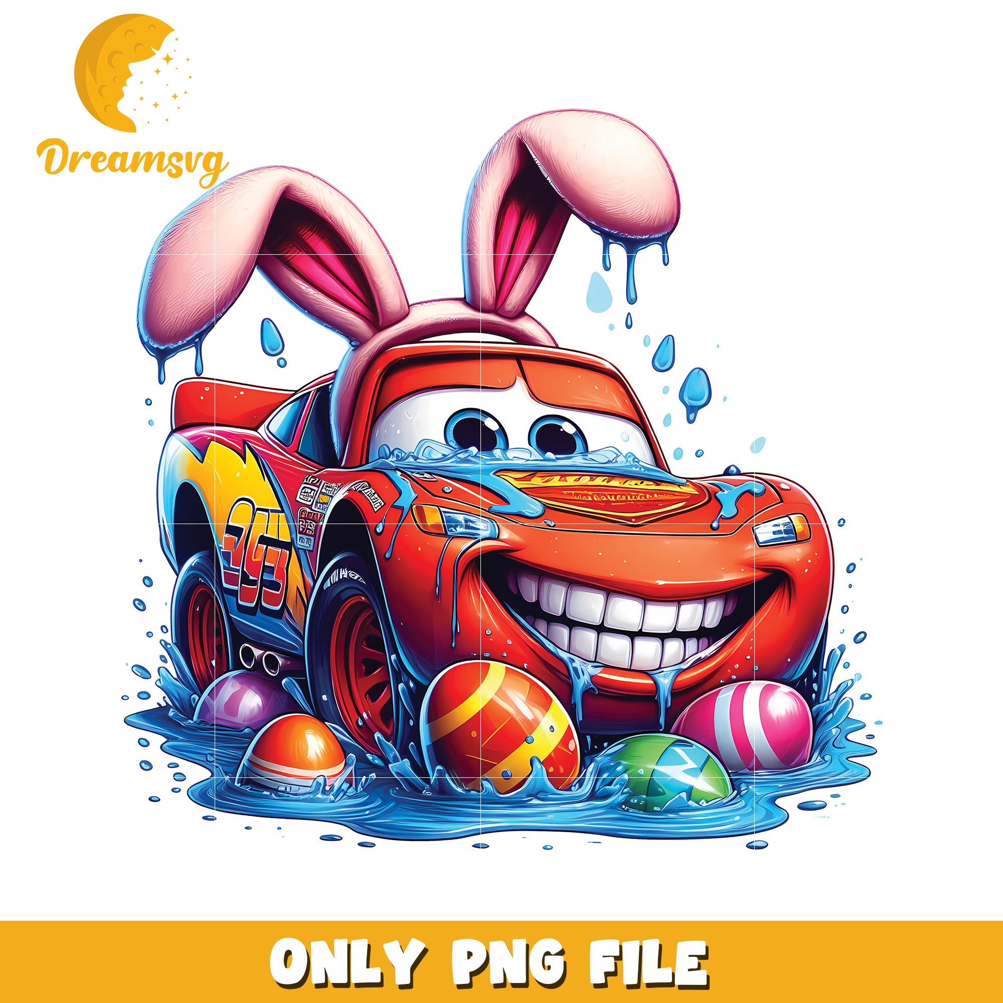 Lightning McQueen Easter Bunny PNG – DreamSVG Store