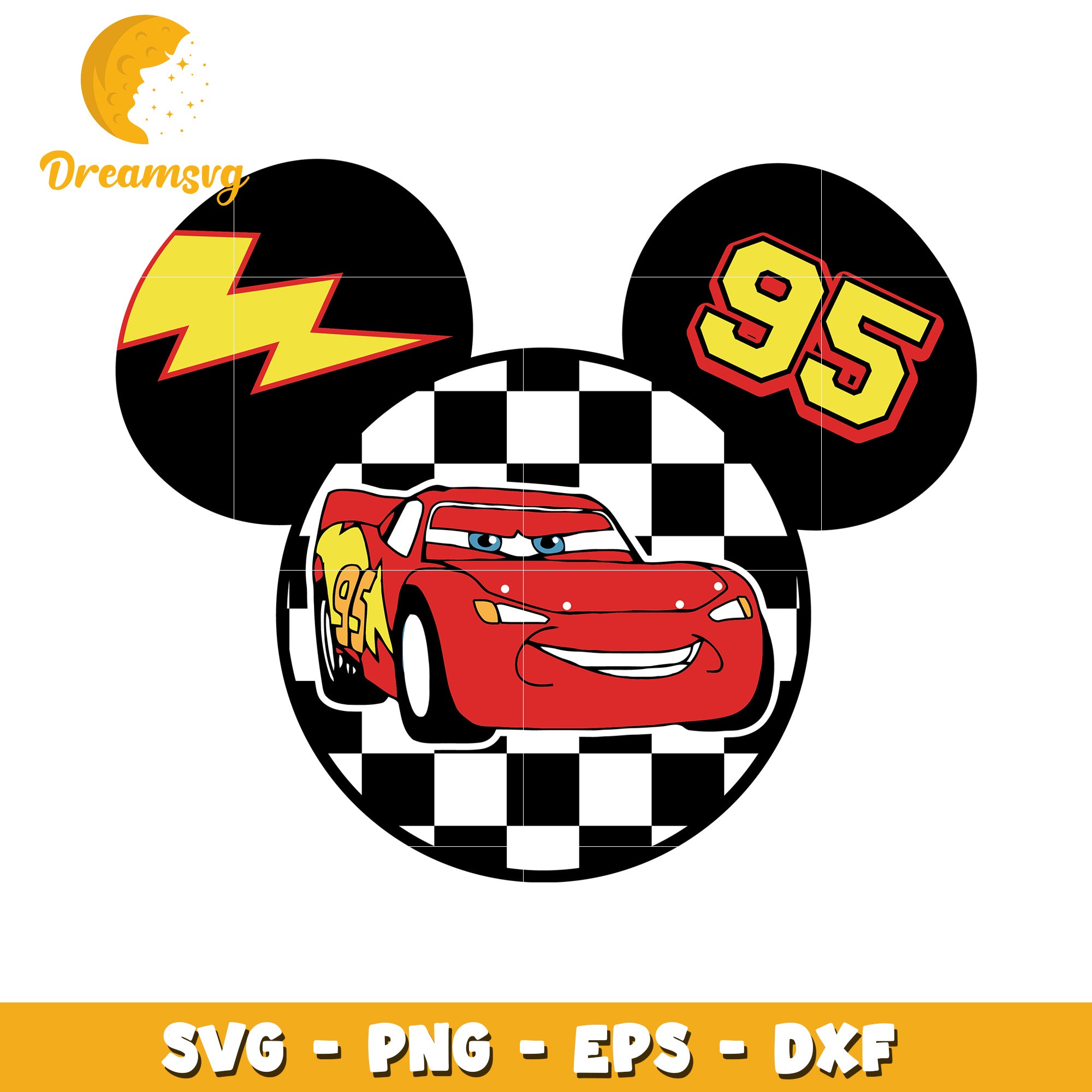Lightning McQueen Mickey Mouse SVG – DreamSVG Store