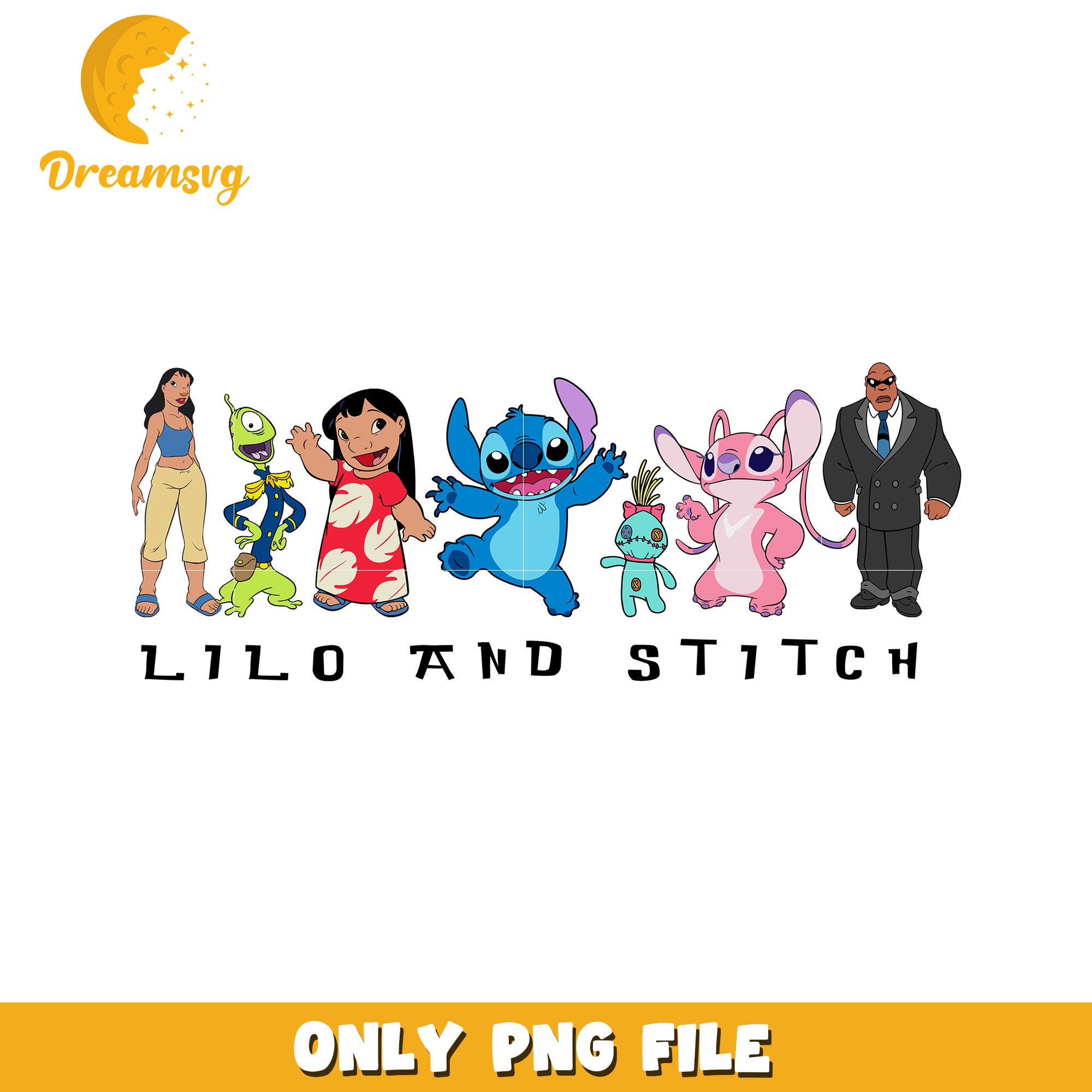 Lilo & Stitch PNG, Disney Characters, Cartoon Illustration – DreamSVG Store