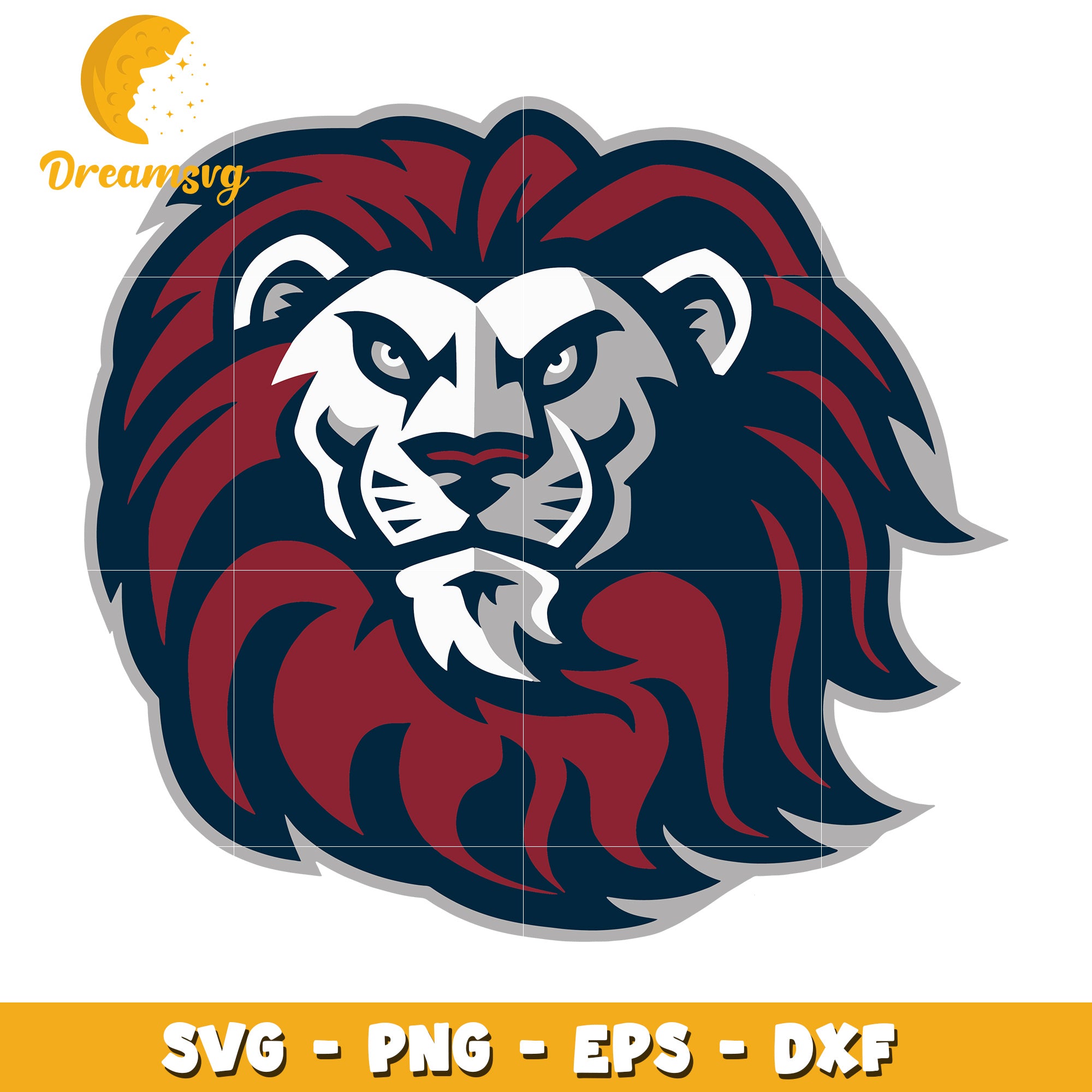 Lion Head Mascot SVG PNG EPS DXF – DreamSVG Store