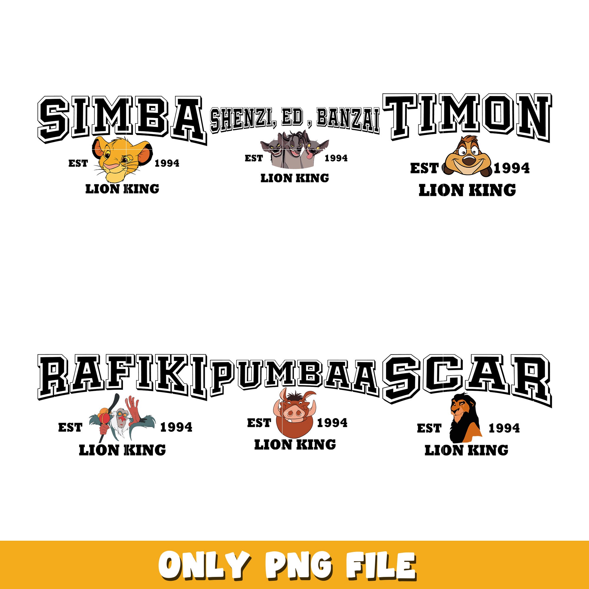 Bundle Animal Kingdom bundle png, Disney cartoon png, Digital download ...