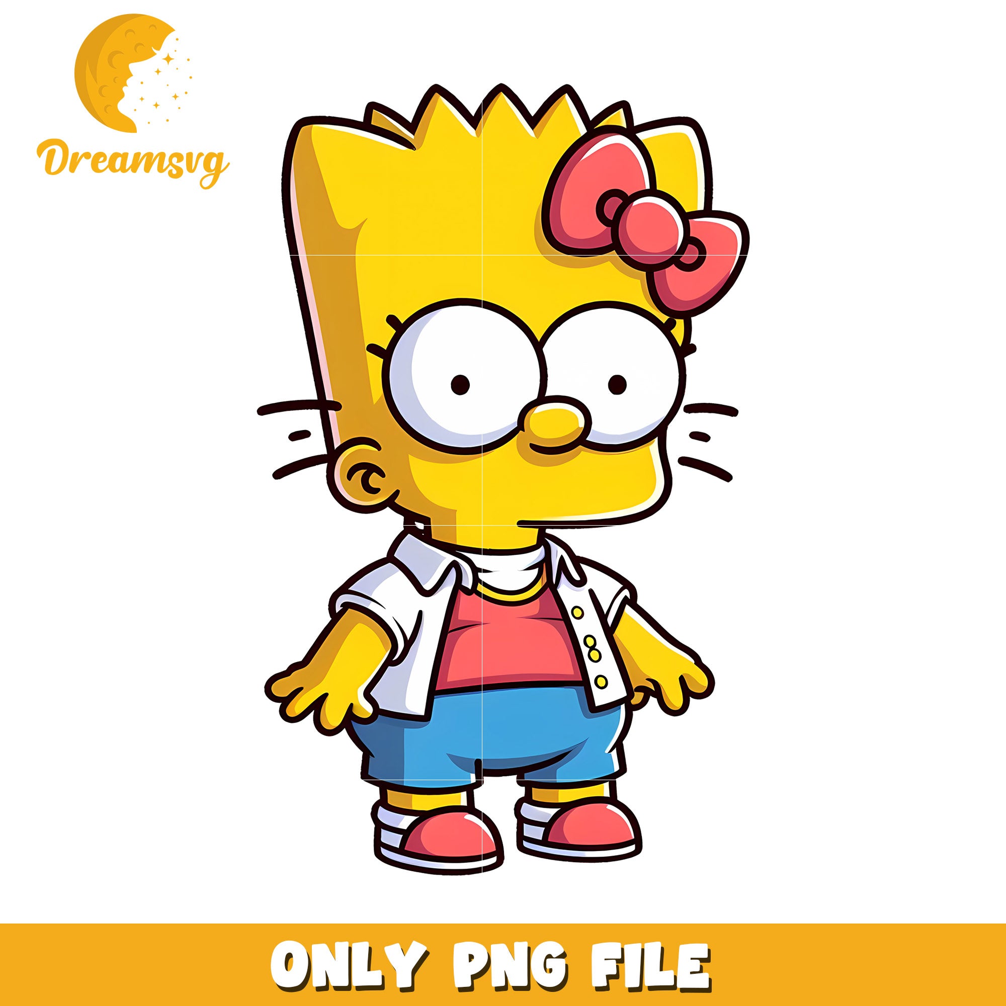 Lisa Simpson PNG Cartoon Cute Kawaii Style – DreamSVG Store