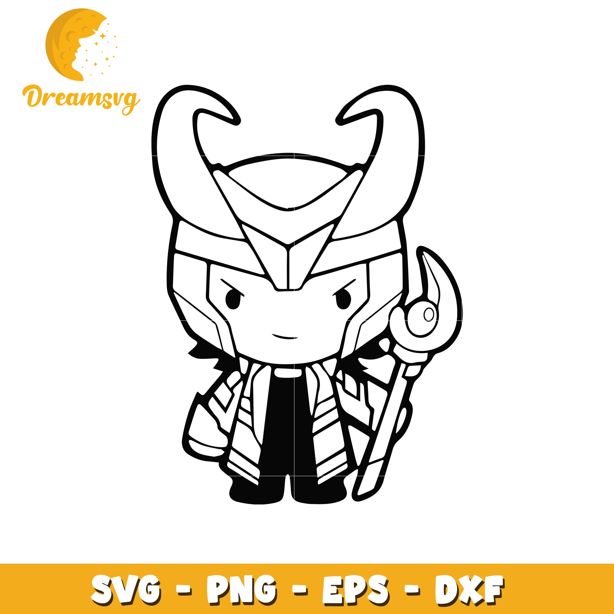 Loki SVG Cut File PNG, EPS, DXF – DreamSVG Store