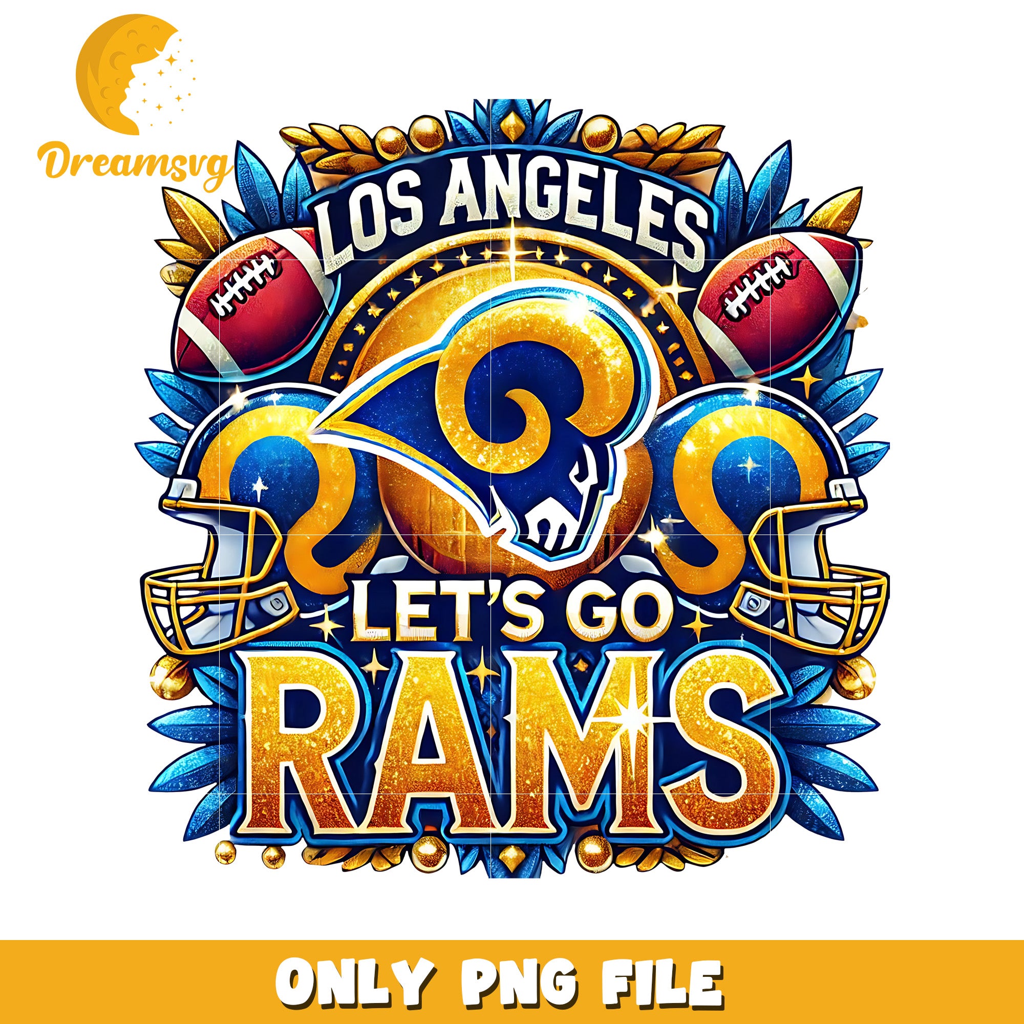 Los angeles rams let's go png, nfl games png, nfl png – DreamSVG Store