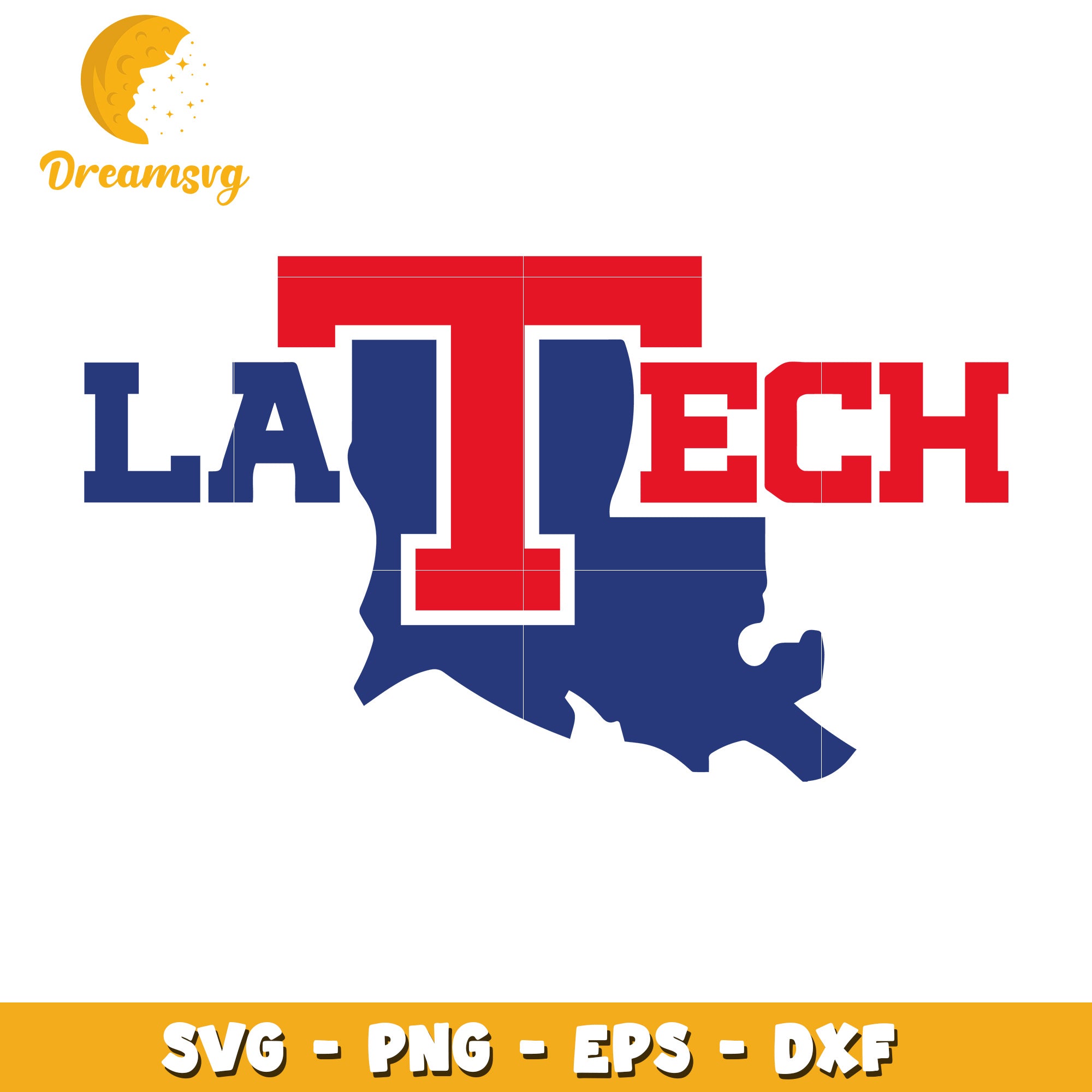 Louisiana Tech SVG PNG EPS DXF – DreamSVG Store