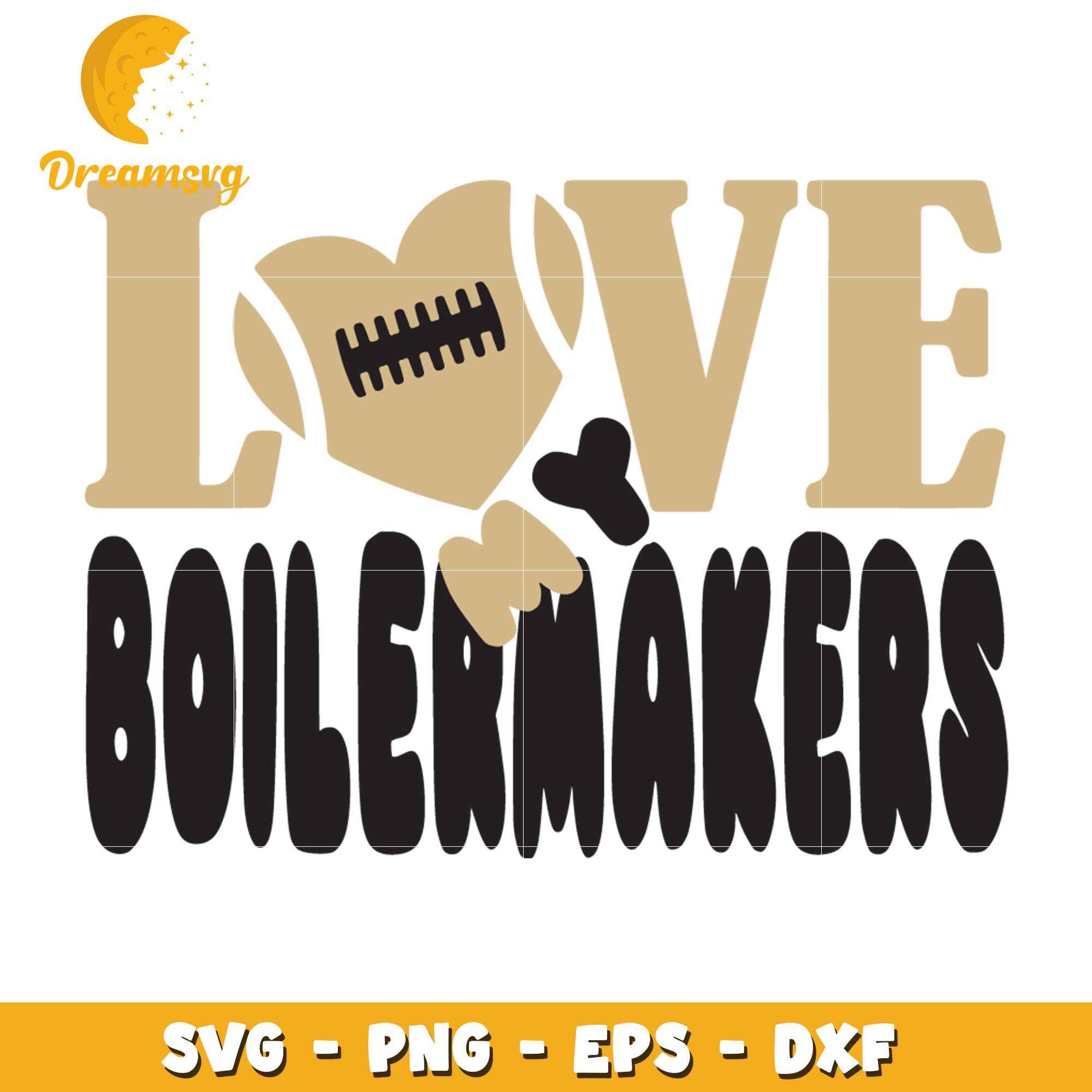 Love Boilermakers Football SVG PNG EPS DXF – DreamSVG Store