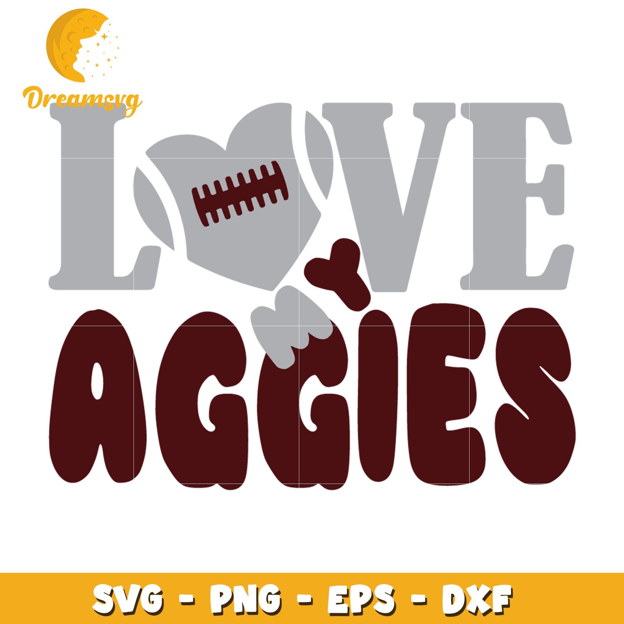 Love My Aggies Football SVG Cut File – DreamSVG Store