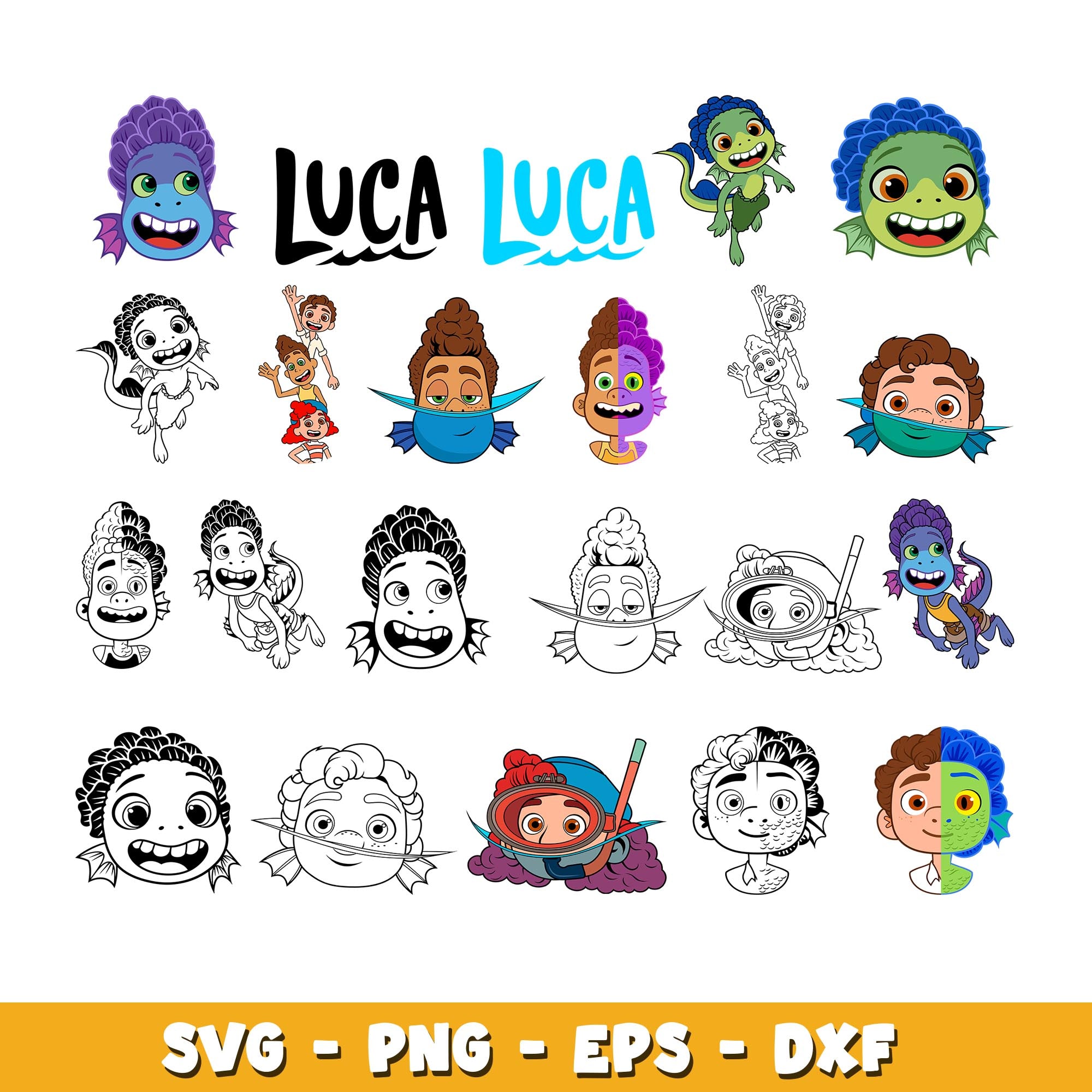 Disney Luca svg, Disney Pixar's Luca bundle svg, cartoon svg – DreamSVG ...