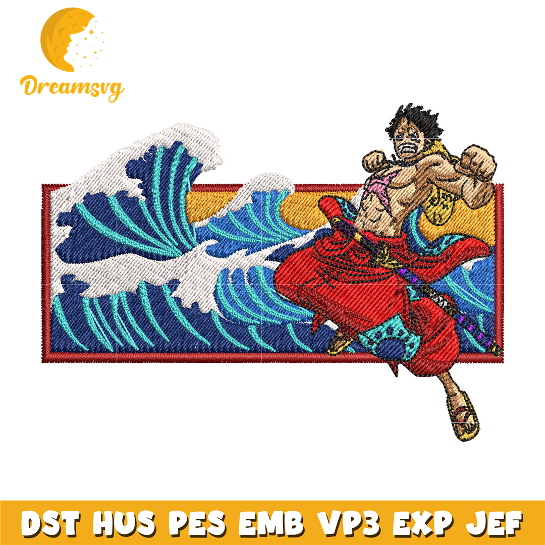 Luffy wave embroidery design – DreamSVG Store