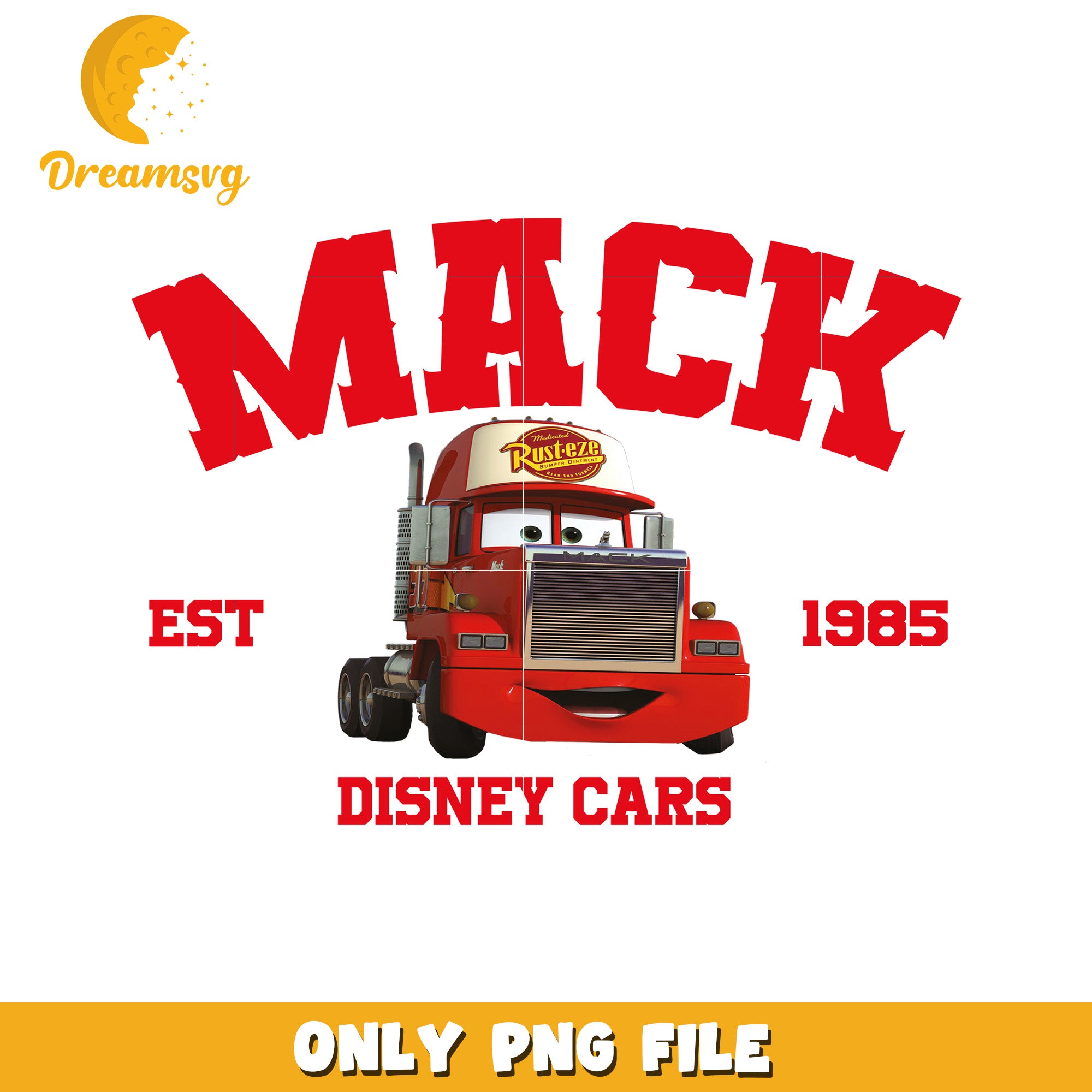 Mack Disney Cars PNG Image – DreamSVG Store