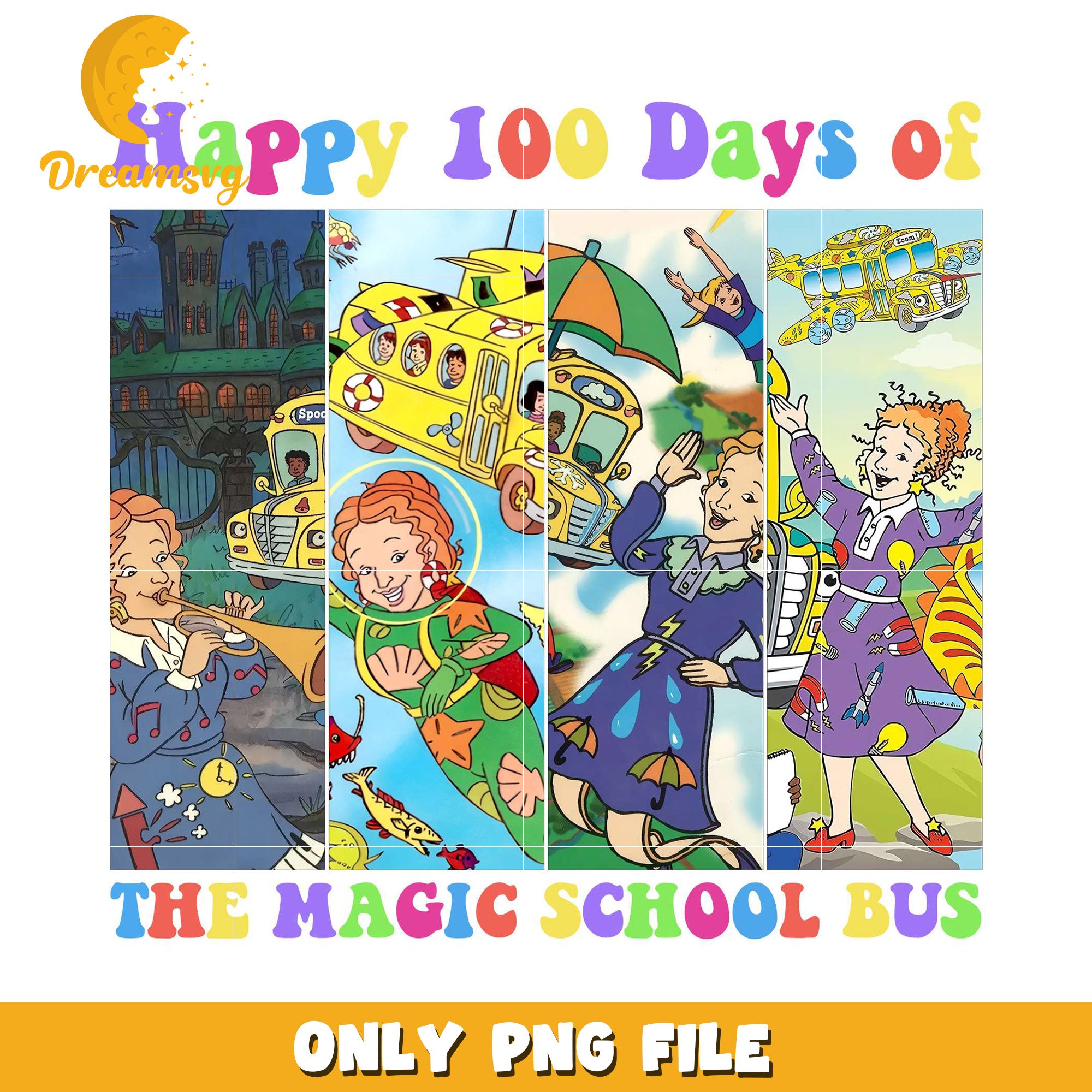Magic School Bus PNG Clipart – DreamSVG Store