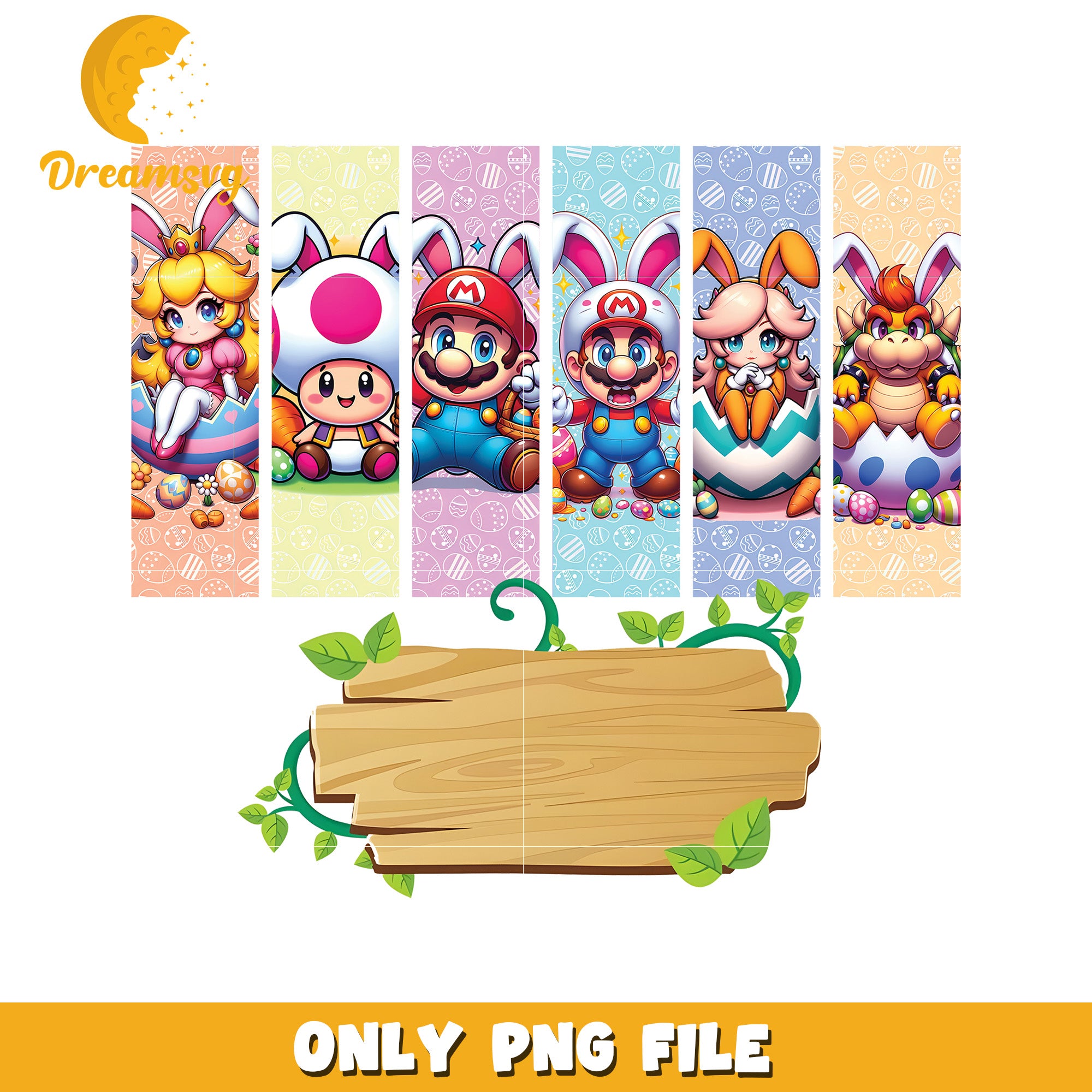 Mario Easter PNG Cute Bunny Characters – DreamSVG Store