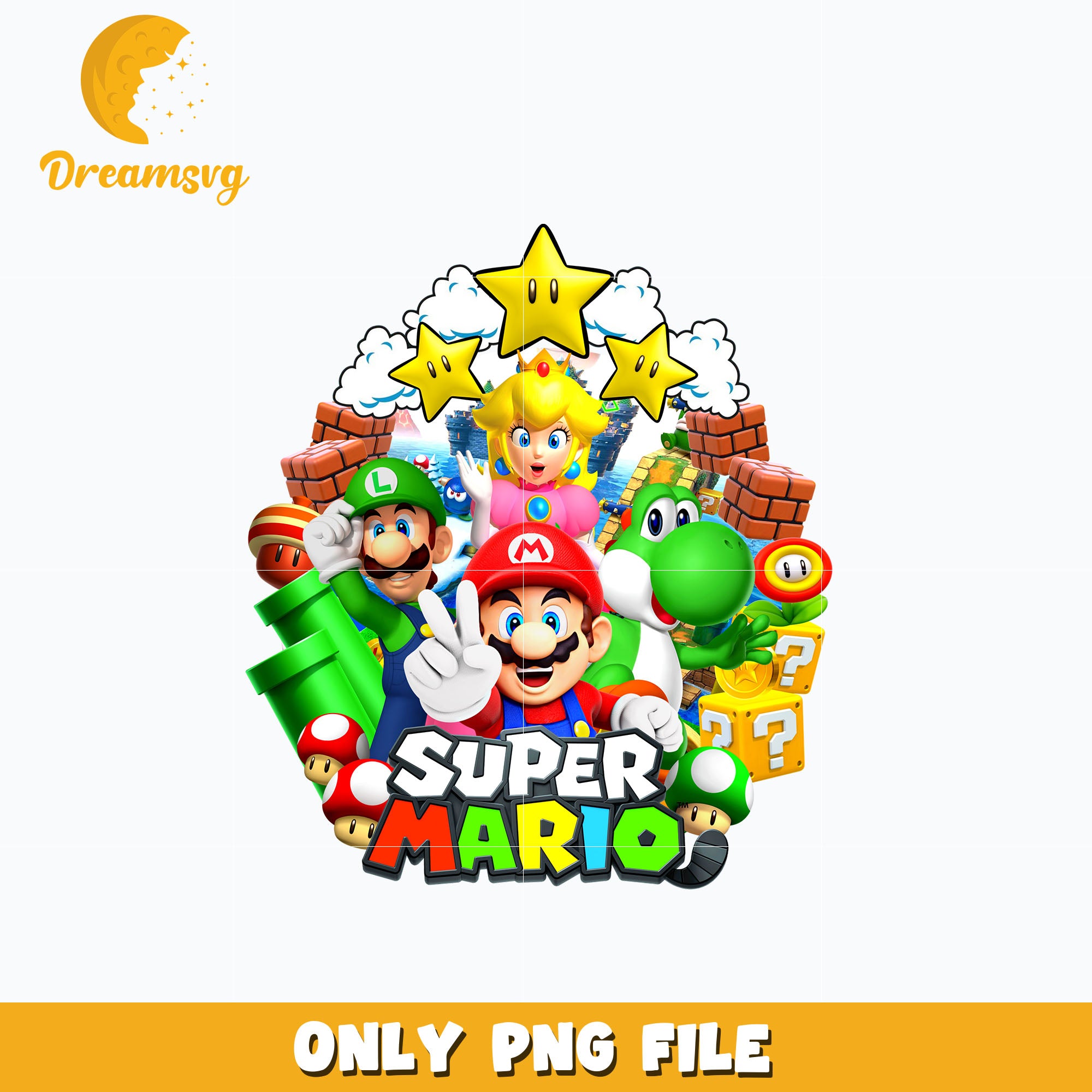 Super Mario characters design png – DreamSVG Store