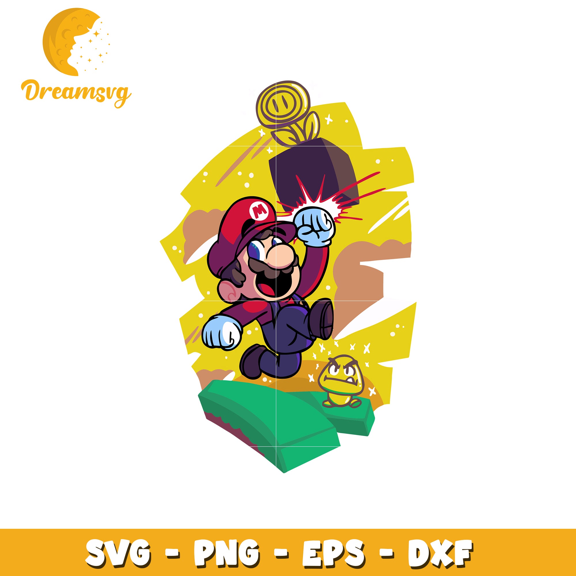 Mario SVG PNG EPS DXF Download – DreamSVG Store