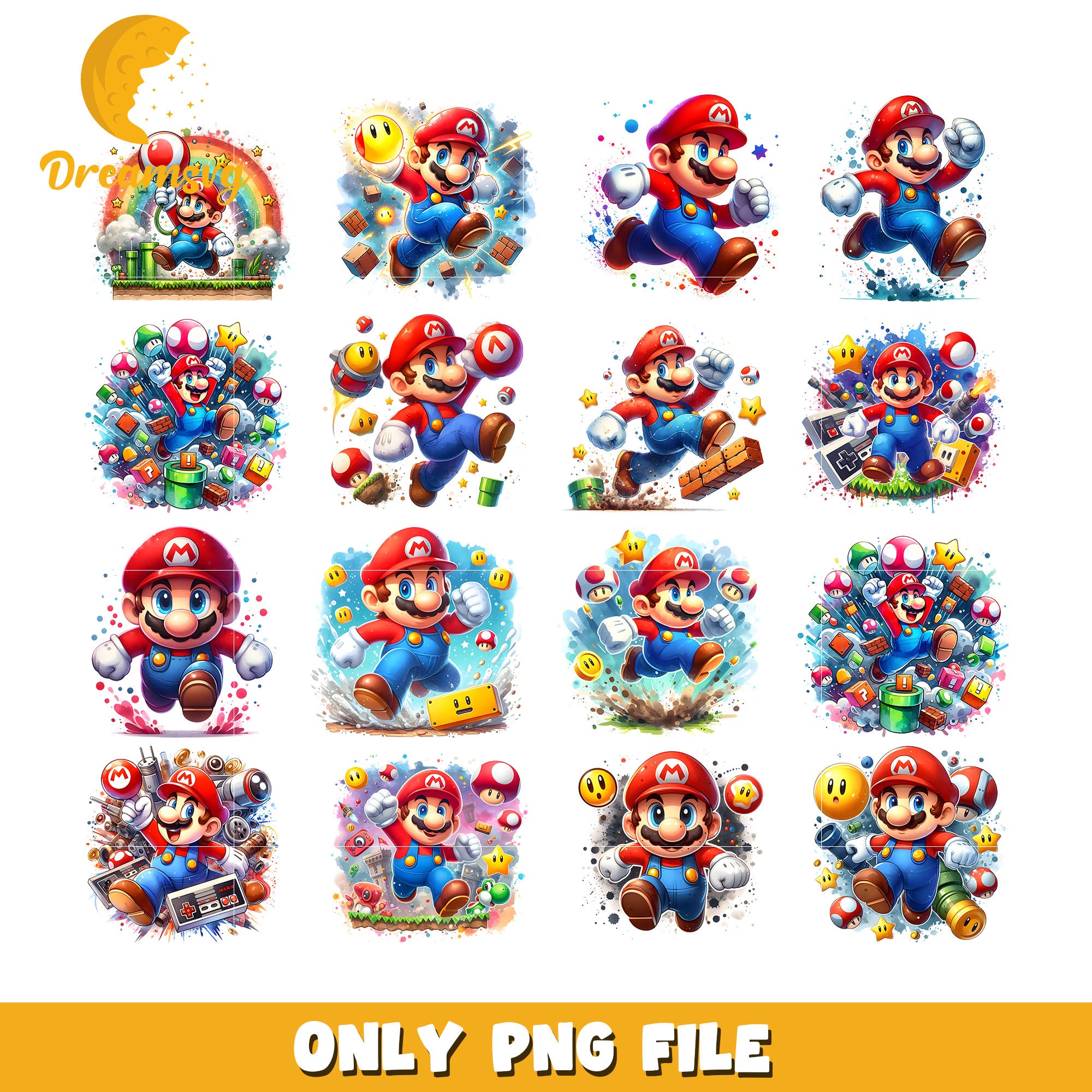 Super Mario bros bundle png, cast of the Super Mario bros movie png ...