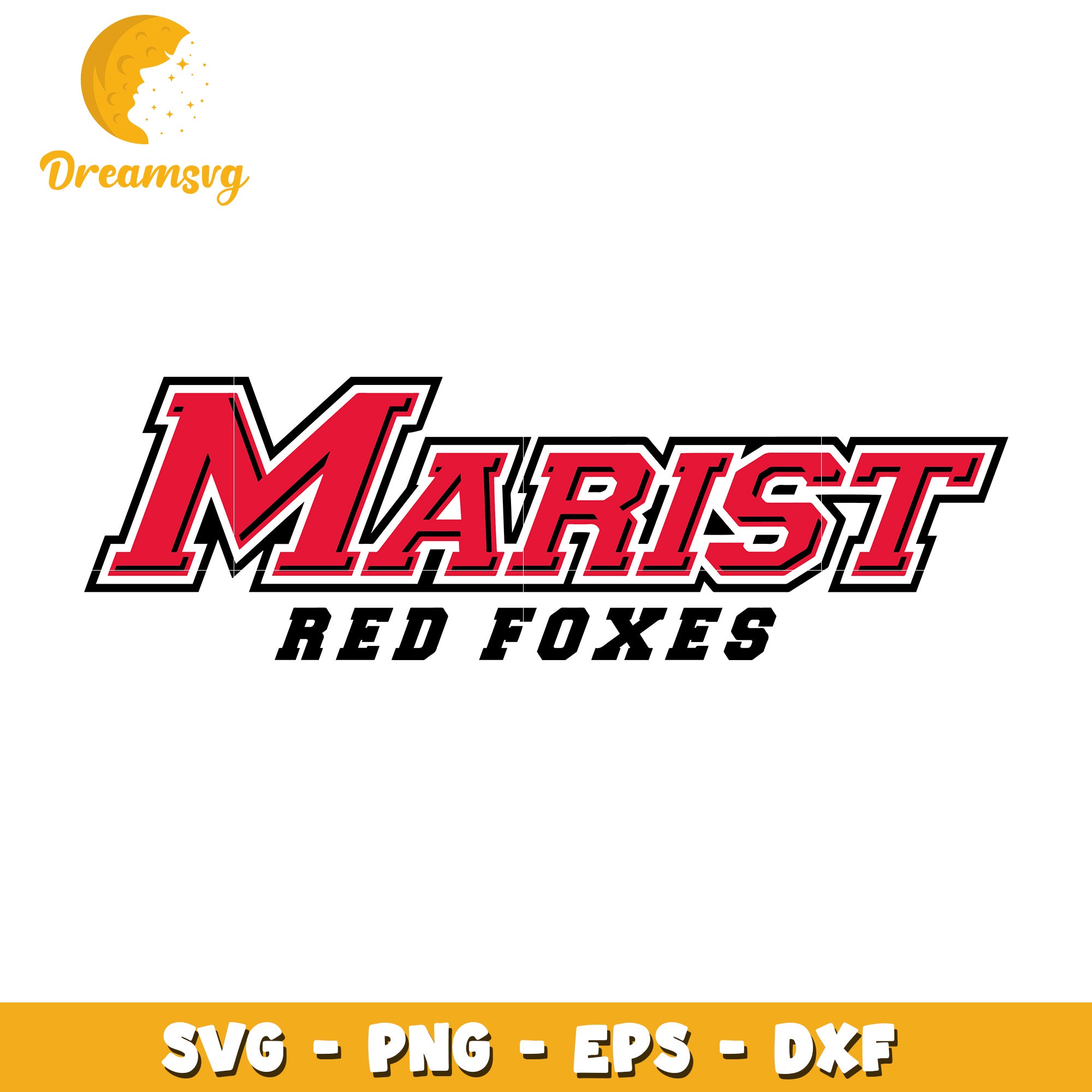Marist Red Foxes SVG Design for Sports Teams and Merchandise – DreamSVG ...