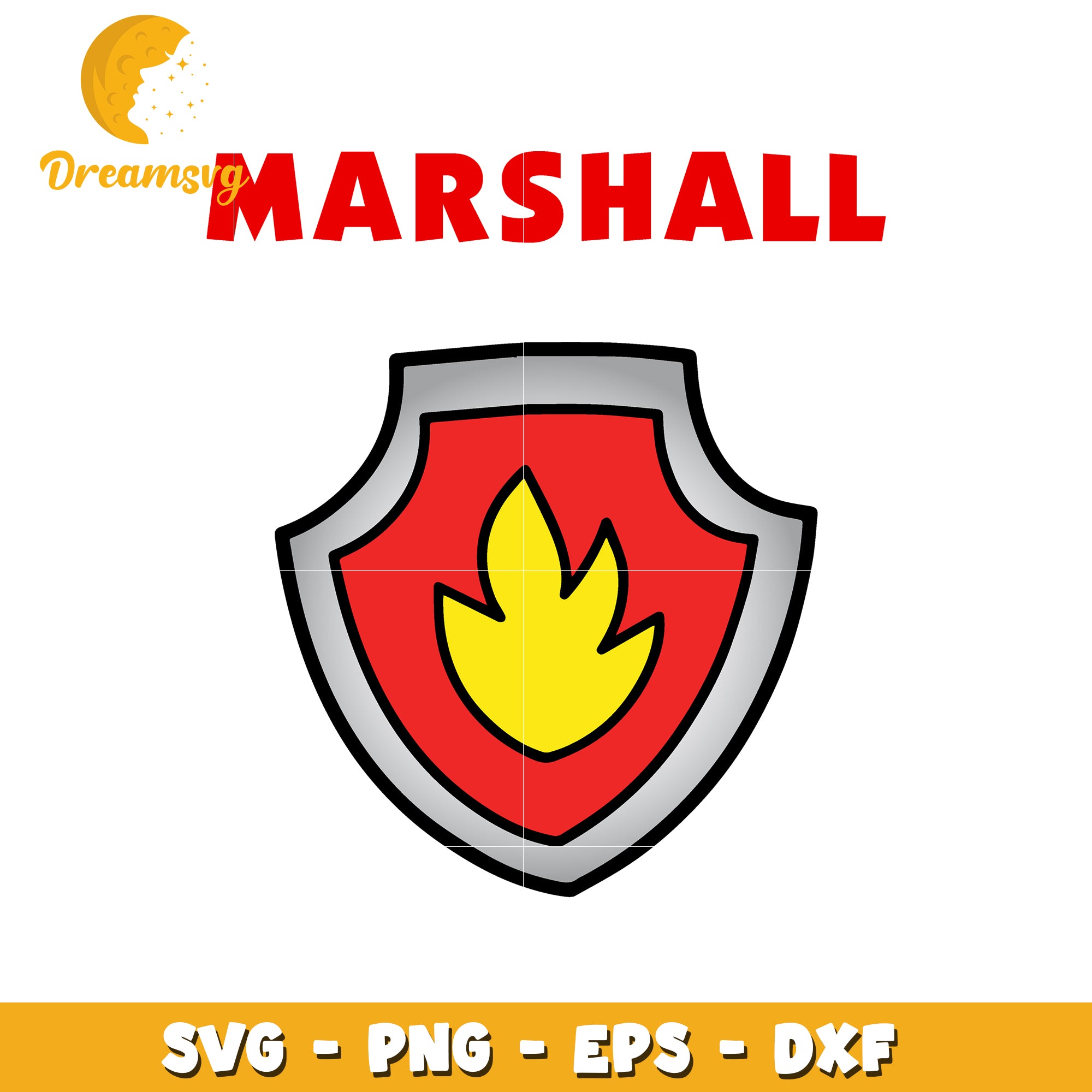 Marshall Fire Shield SVG PNG EPS DXF – DreamSVG Store