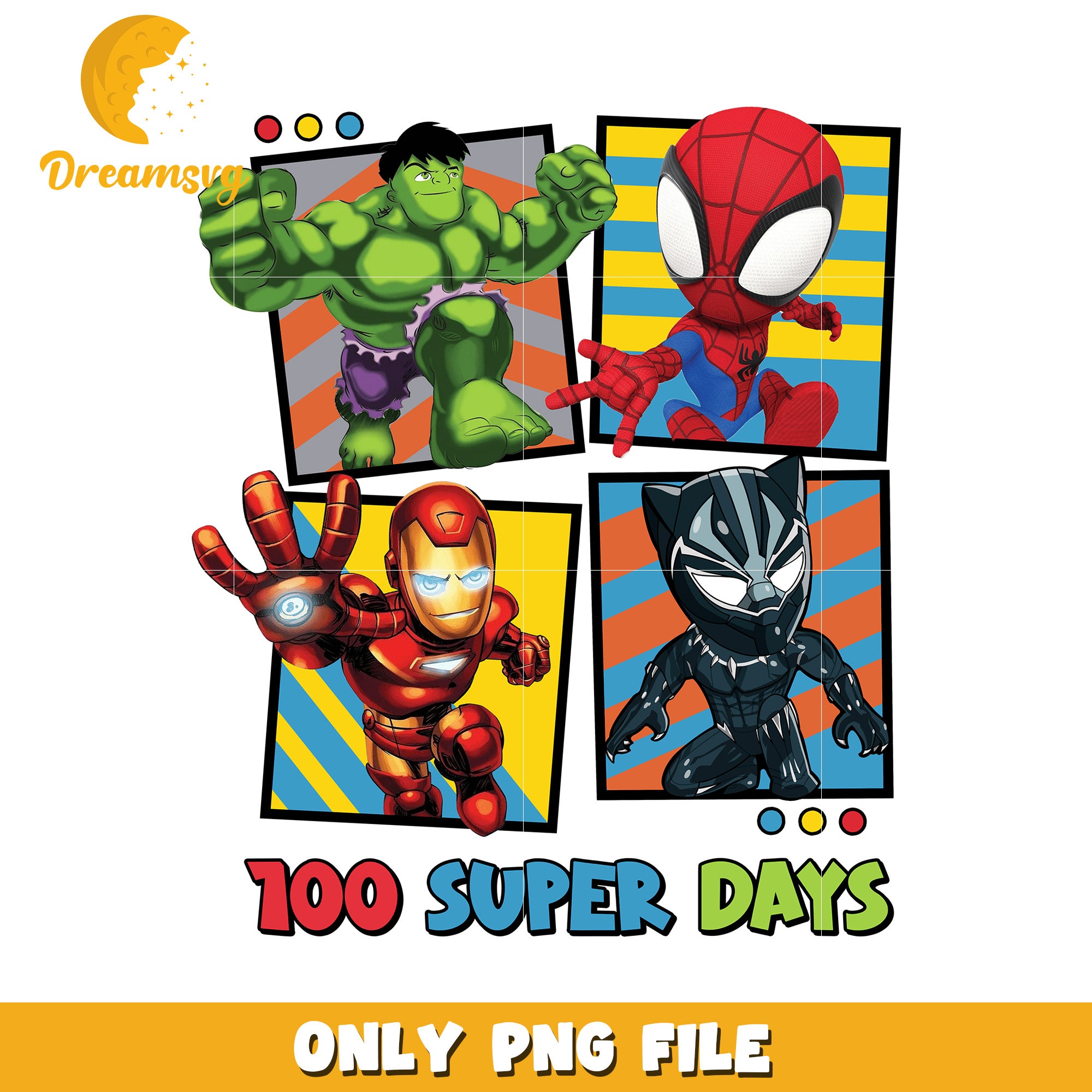 Marvel Heroes PNG Sublimation Design – DreamSVG Store