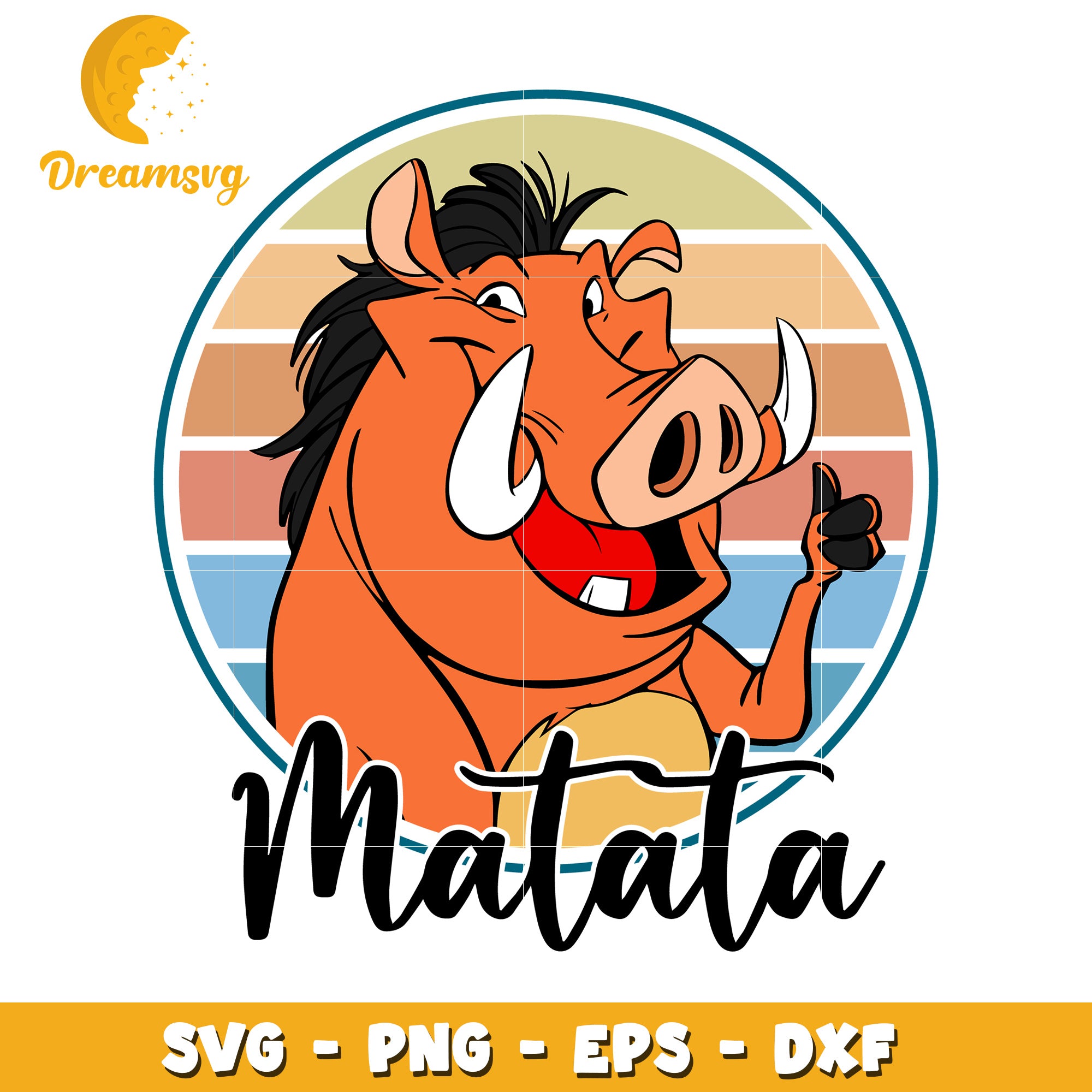 Matata SVG PNG EPS DXF Cut File – DreamSVG Store