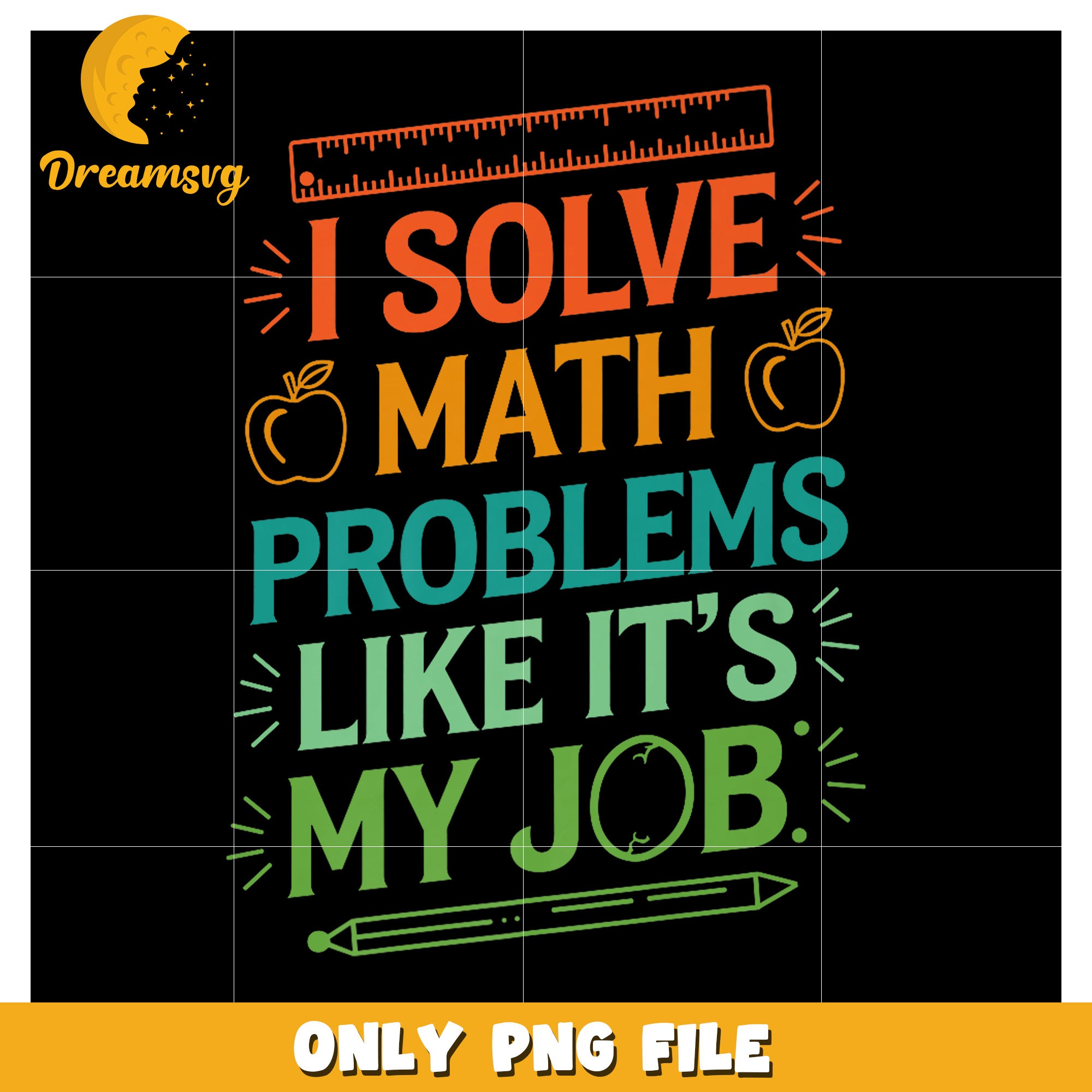 Math Teacher PNG Design – DreamSVG Store