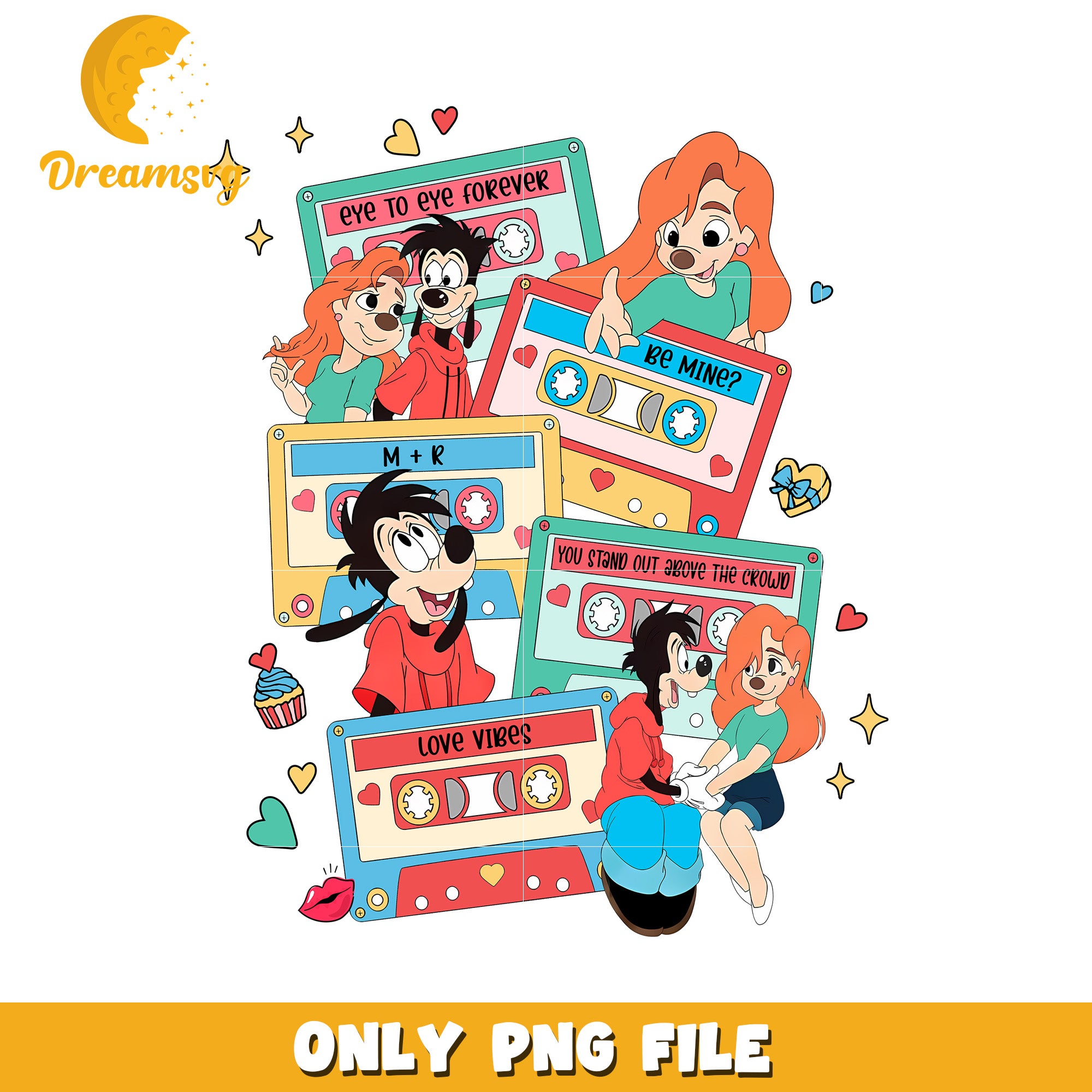 Max & Roxanne Cassette PNG – DreamSVG Store