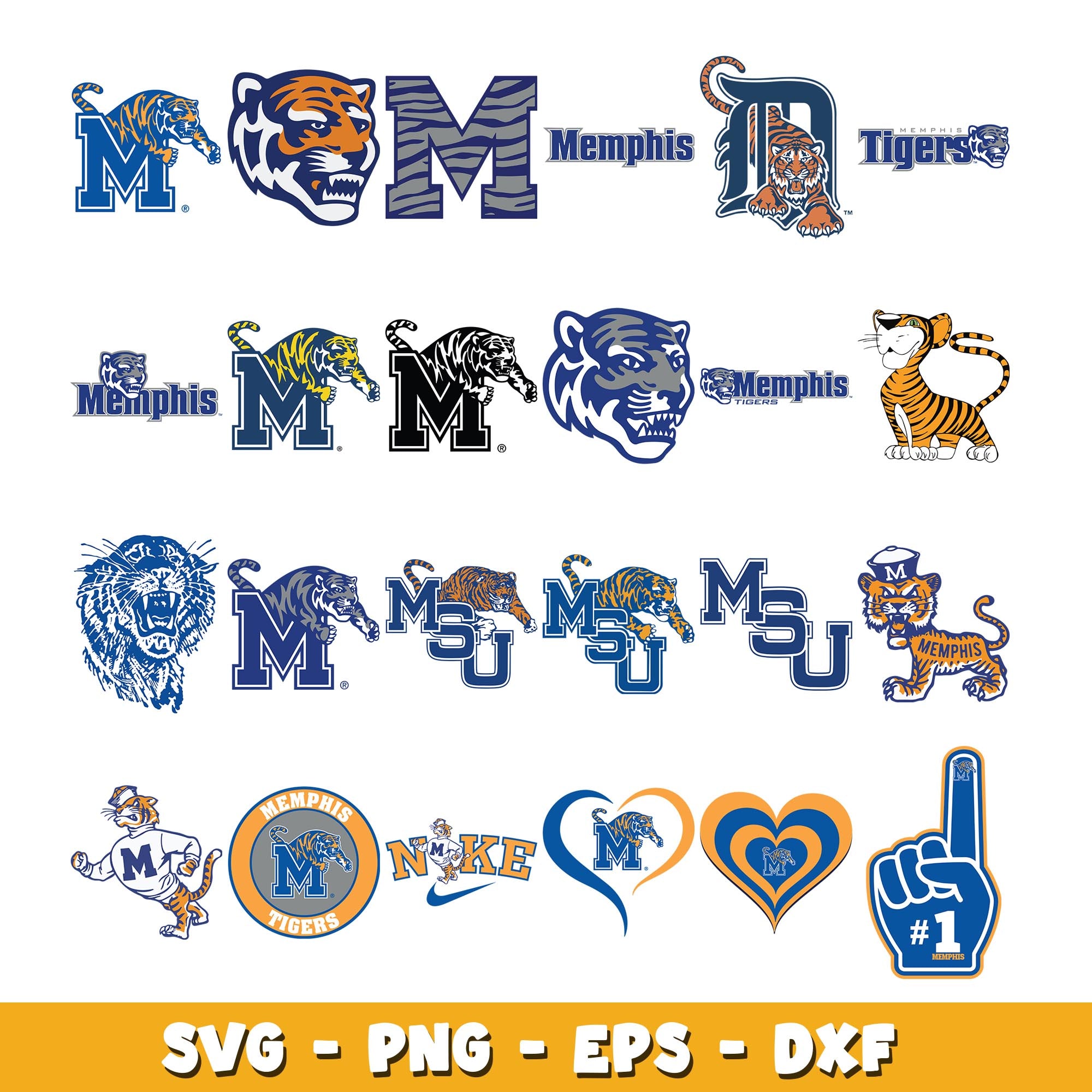 Memphis tigers Bundle svg, Memphis tigers logo svg, ncaa svg – DreamSVG ...