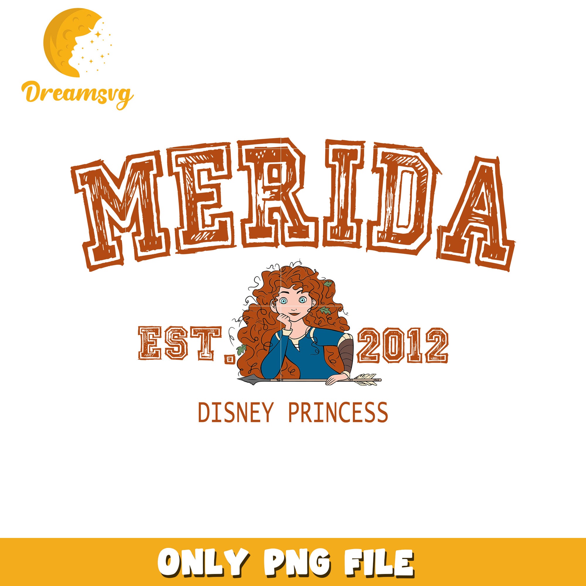Merida Disney Princess PNG Design for Creative Projects – DreamSVG Store