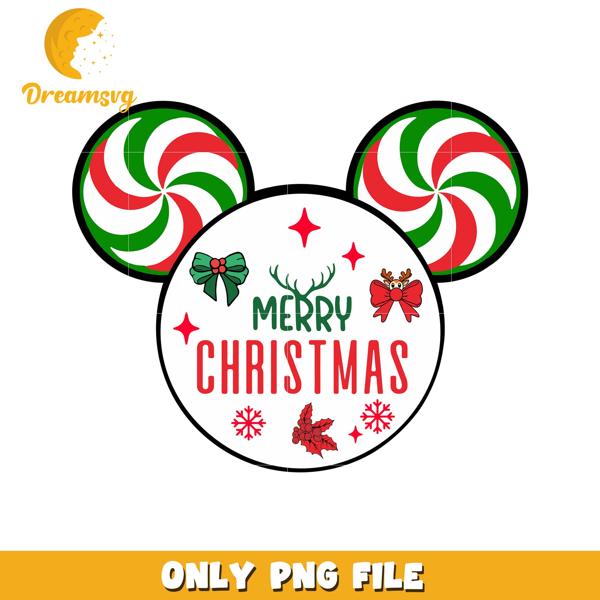 Merry Christmas Candy PNG Design – DreamSVG Store