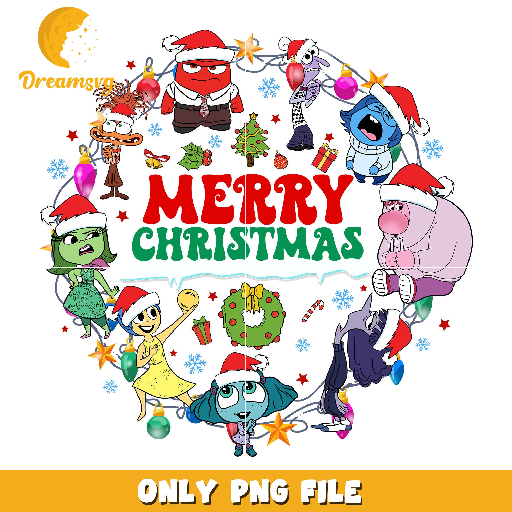 Merry christmas inside out 2 sadness png, anxiety inside out 2 png ...