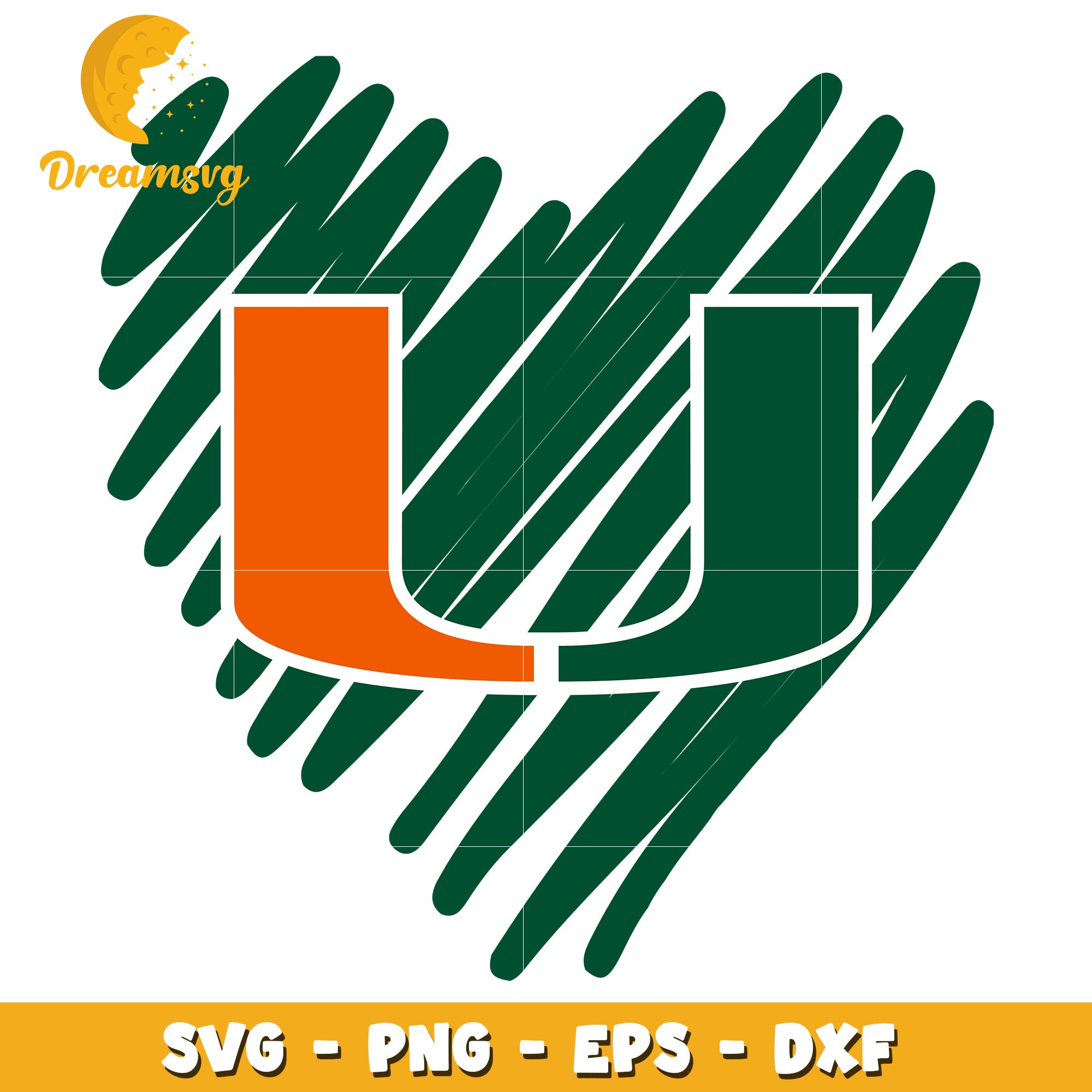 Miami Hurricanes Heart SVG Cut File – DreamSVG Store