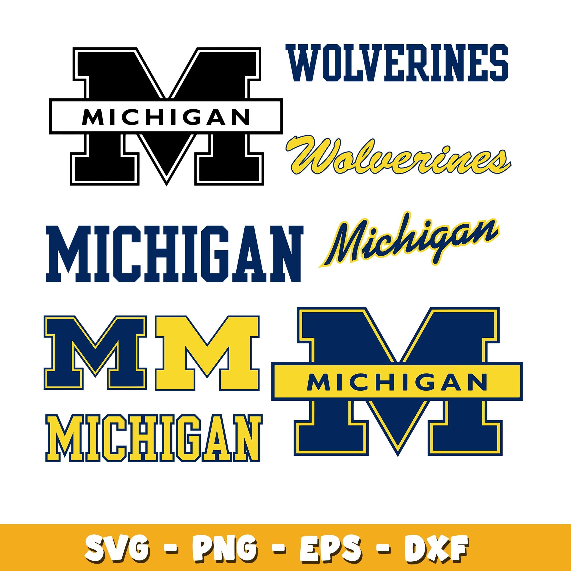 Michigan wolverines Bundle svg, Michigan Wolverines logo svg, ncaa svg ...