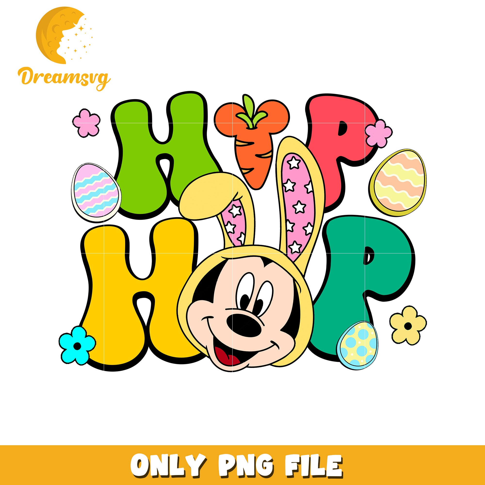 Mickey Easter Hop PNG Design – DreamSVG Store