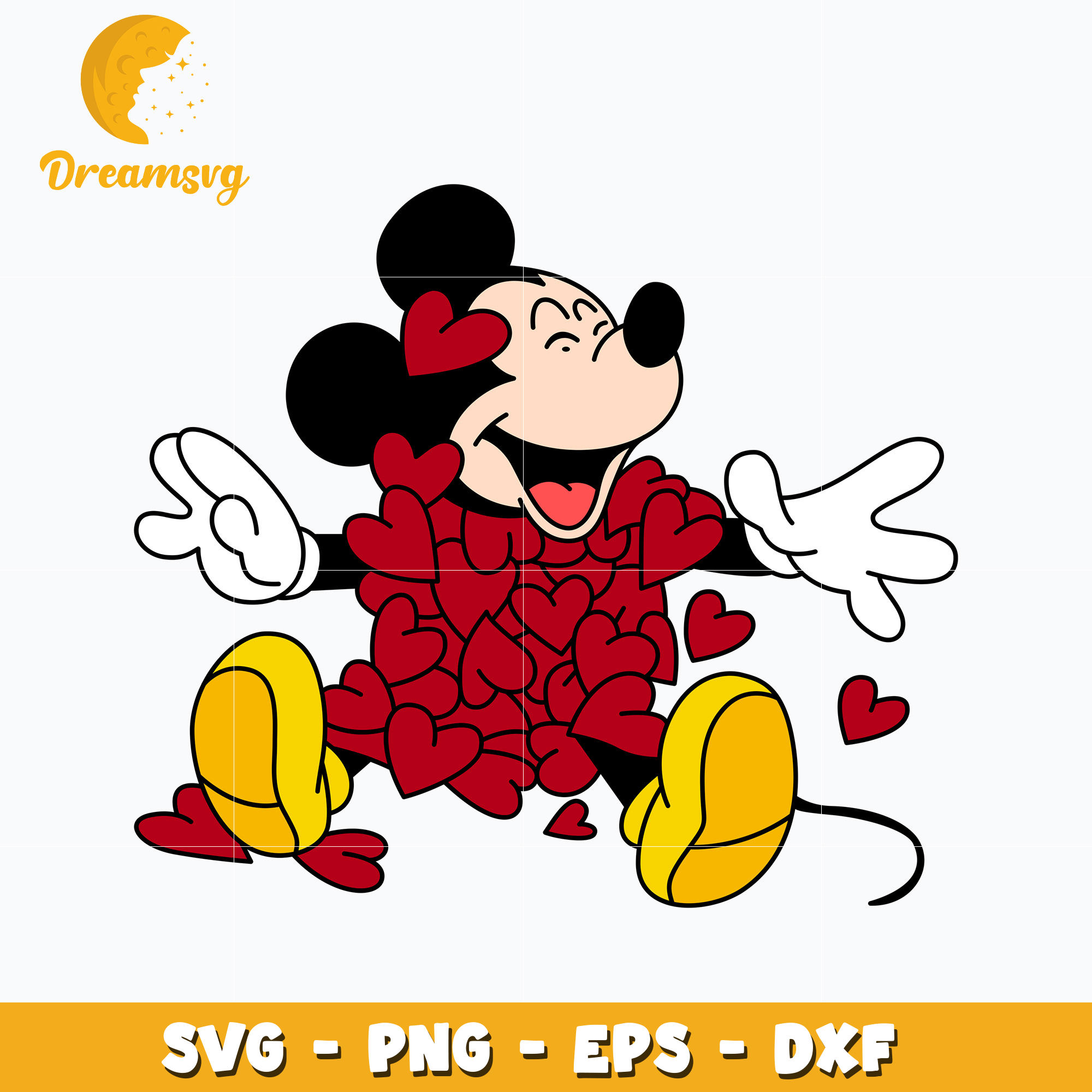 Disney Mickey Heart valentine Svg – DreamSVG Store