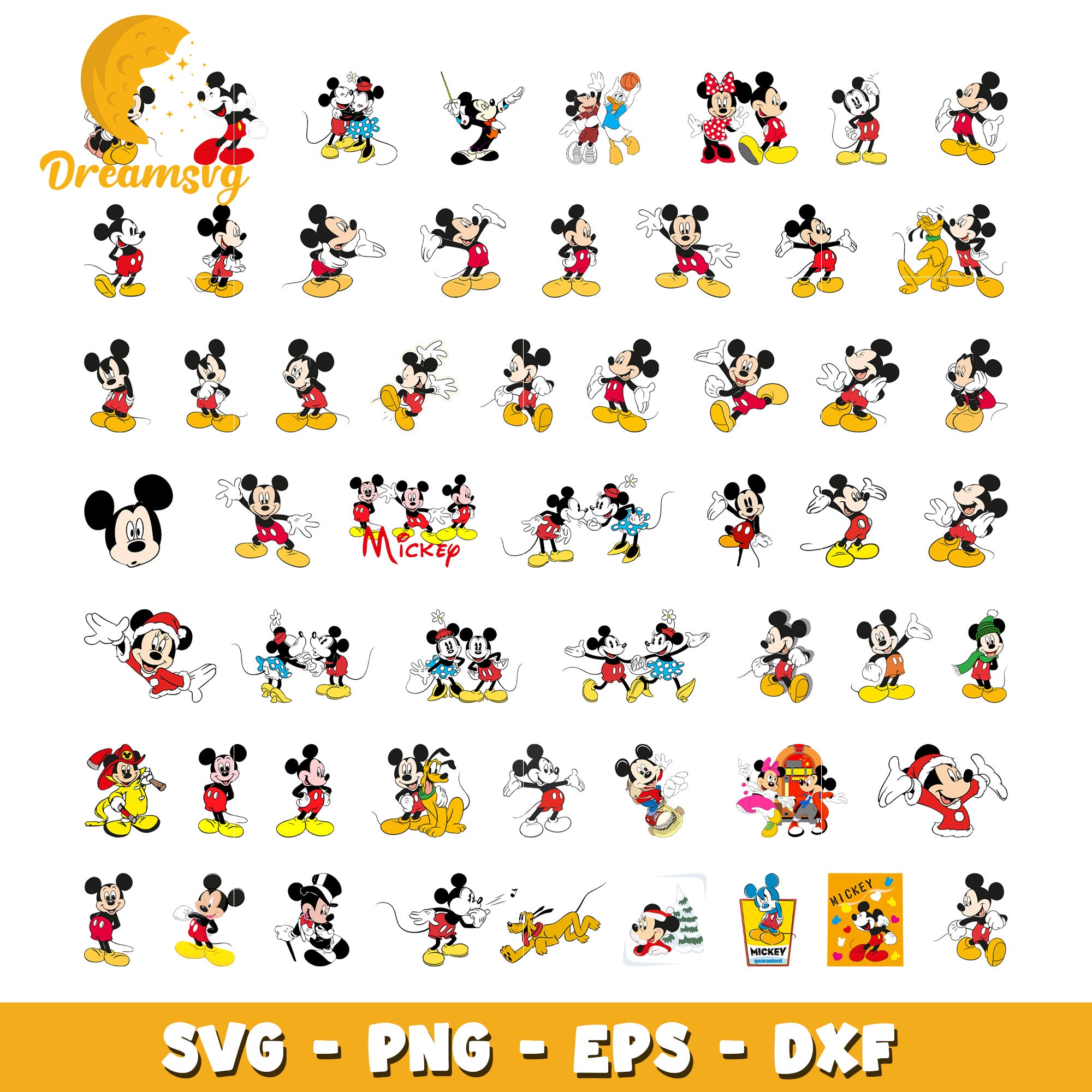 Mickey mouse cartoon design bundle svg, disney mickey mouse svg ...
