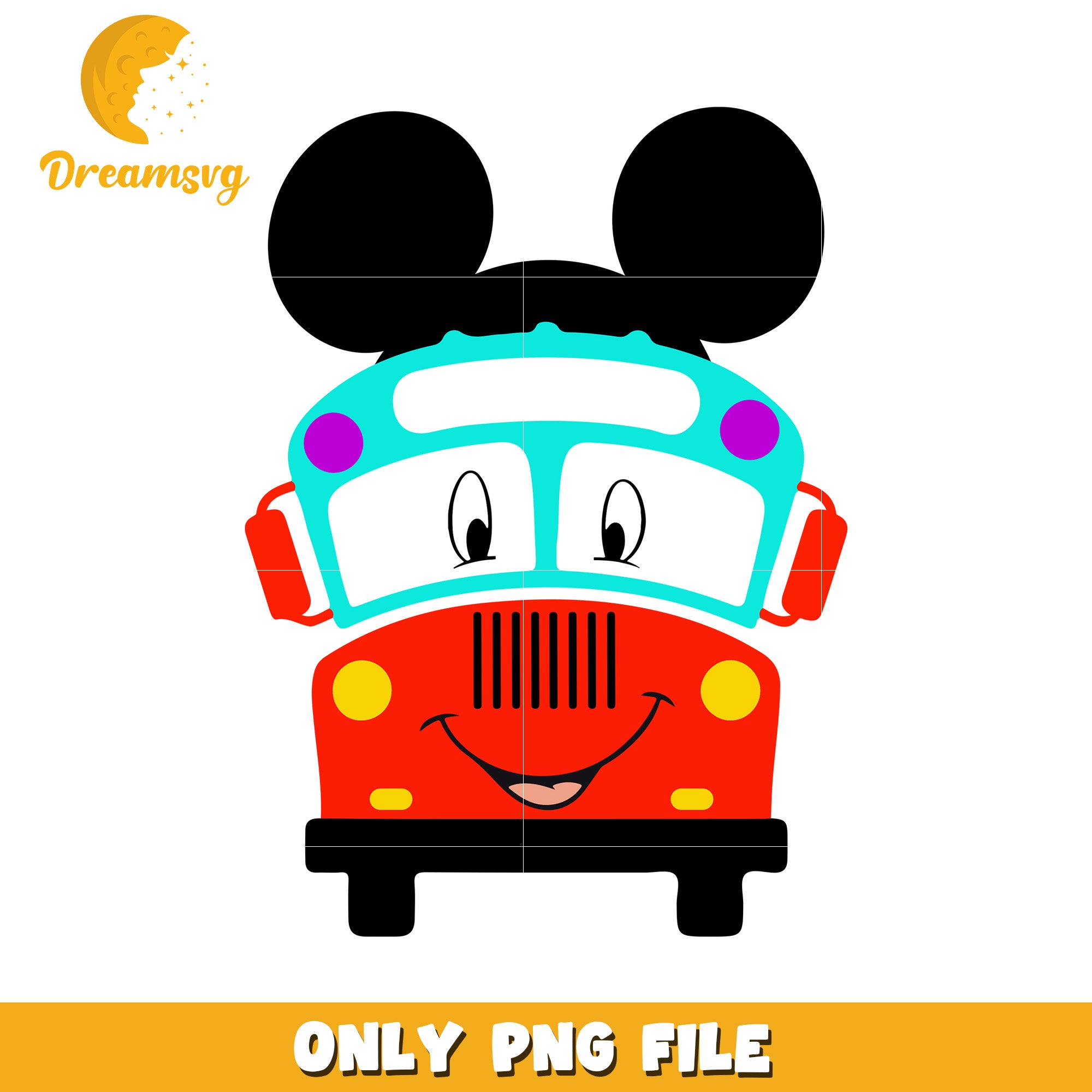 Mickey Mouse Bus PNG Image – DreamSVG Store