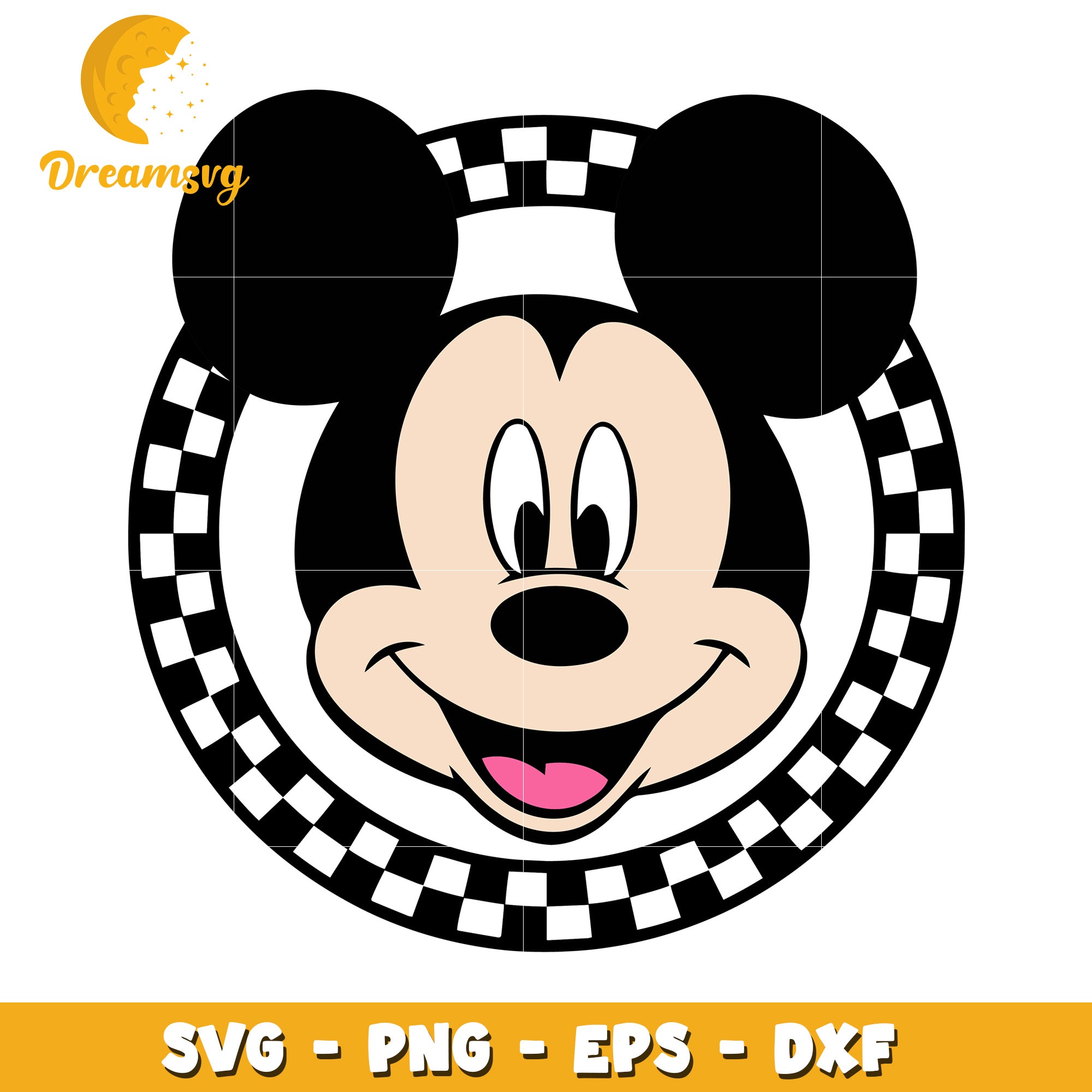 Mickey Mouse Checkered SVG PNG EPS DXF – DreamSVG Store
