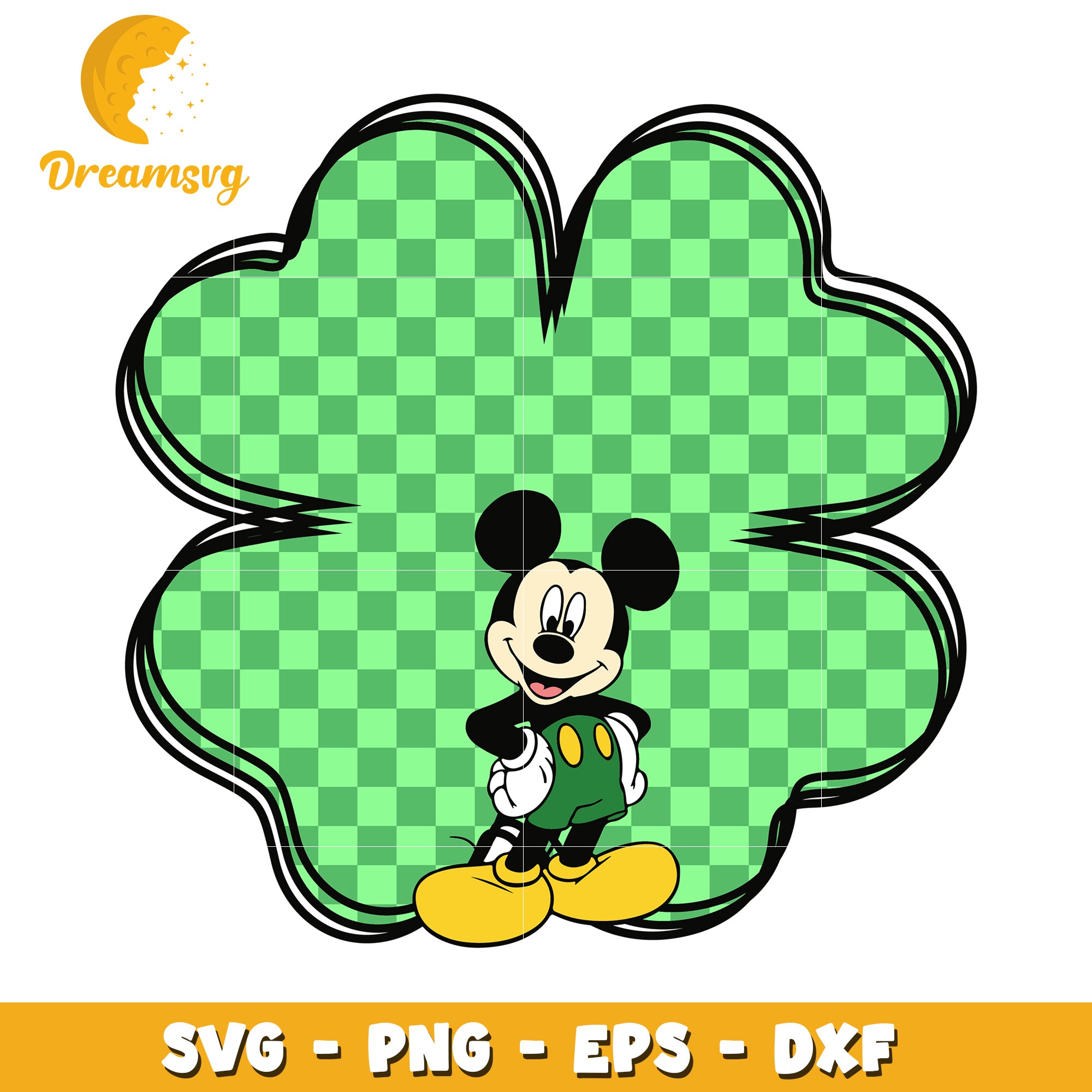 Mickey Mouse Clover SVG PNG EPS DXF – DreamSVG Store