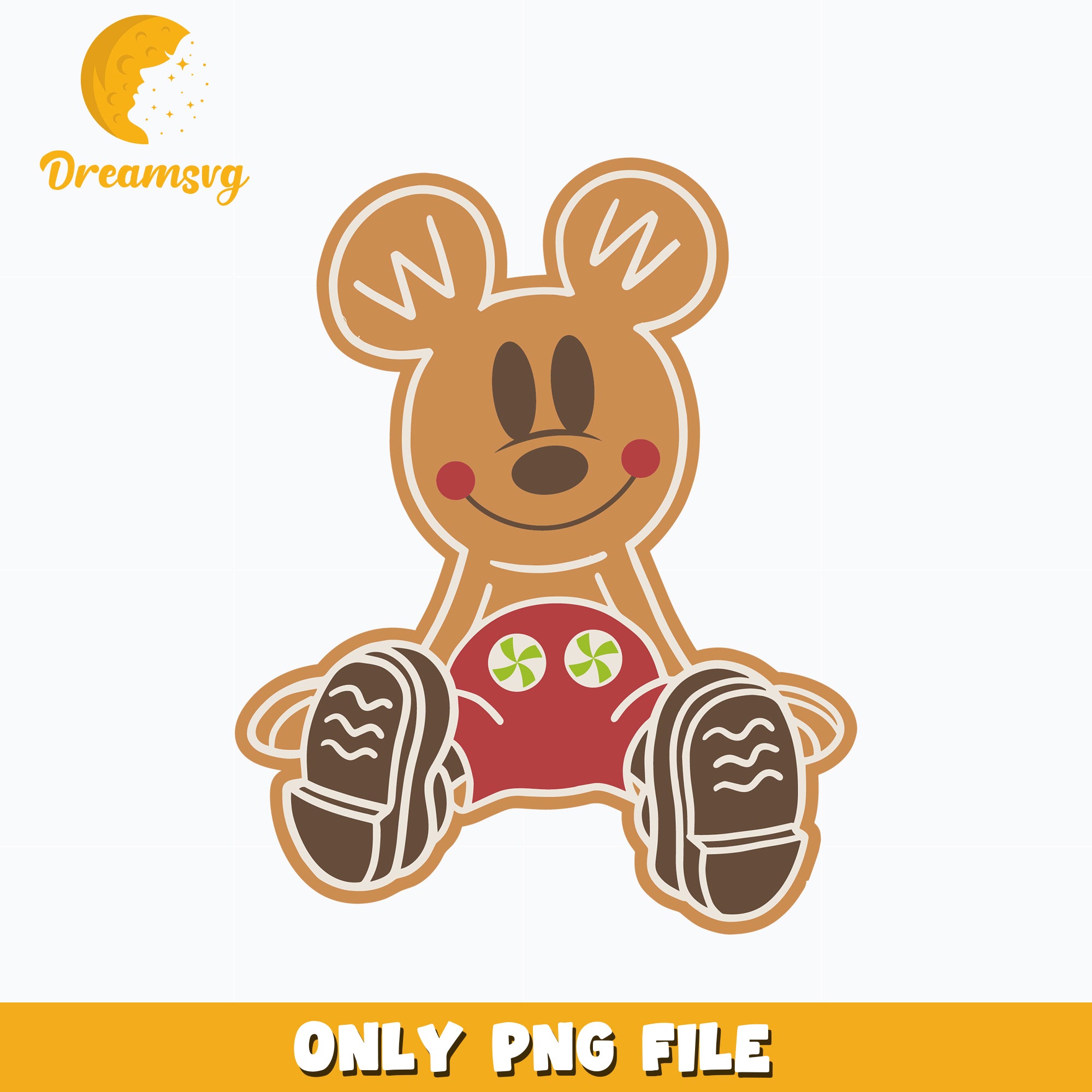Mickey Mouse Gingerbread png – DreamSVG Store