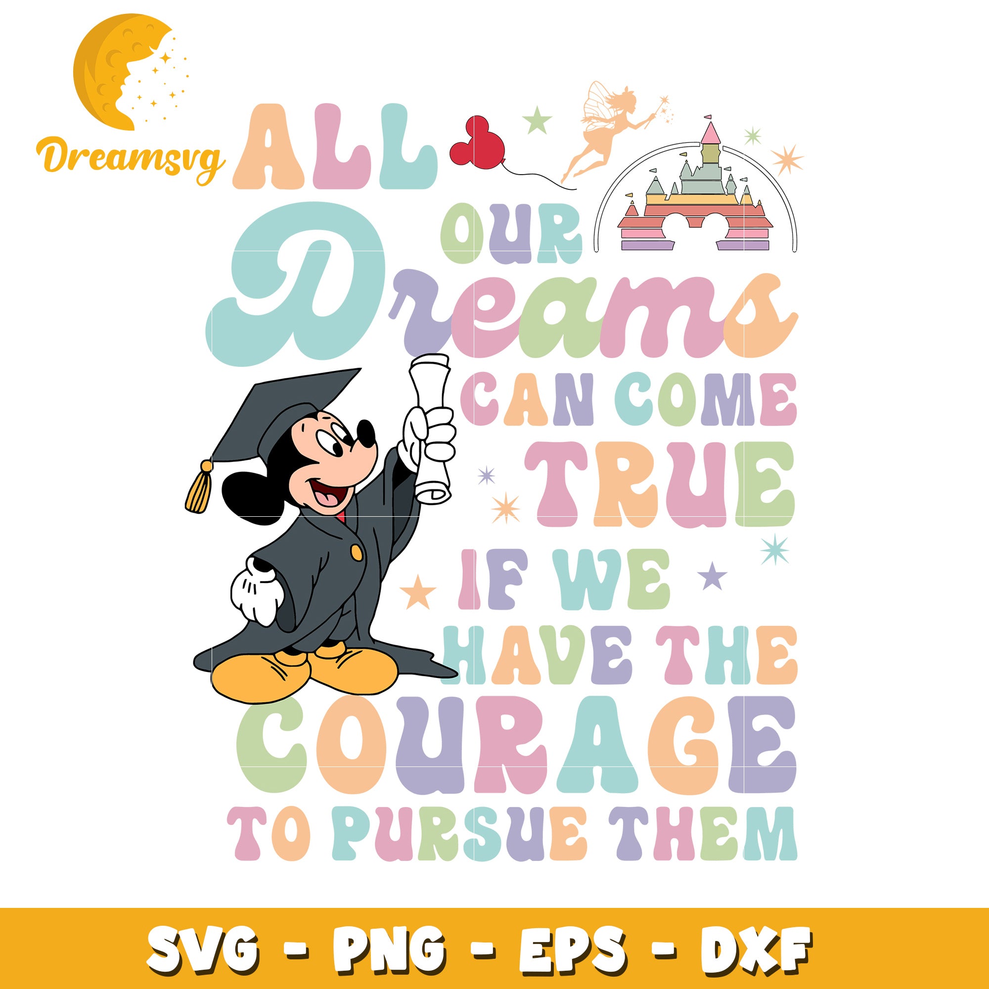 Mickey Mouse Graduation SVG Cut File – DreamSVG Store