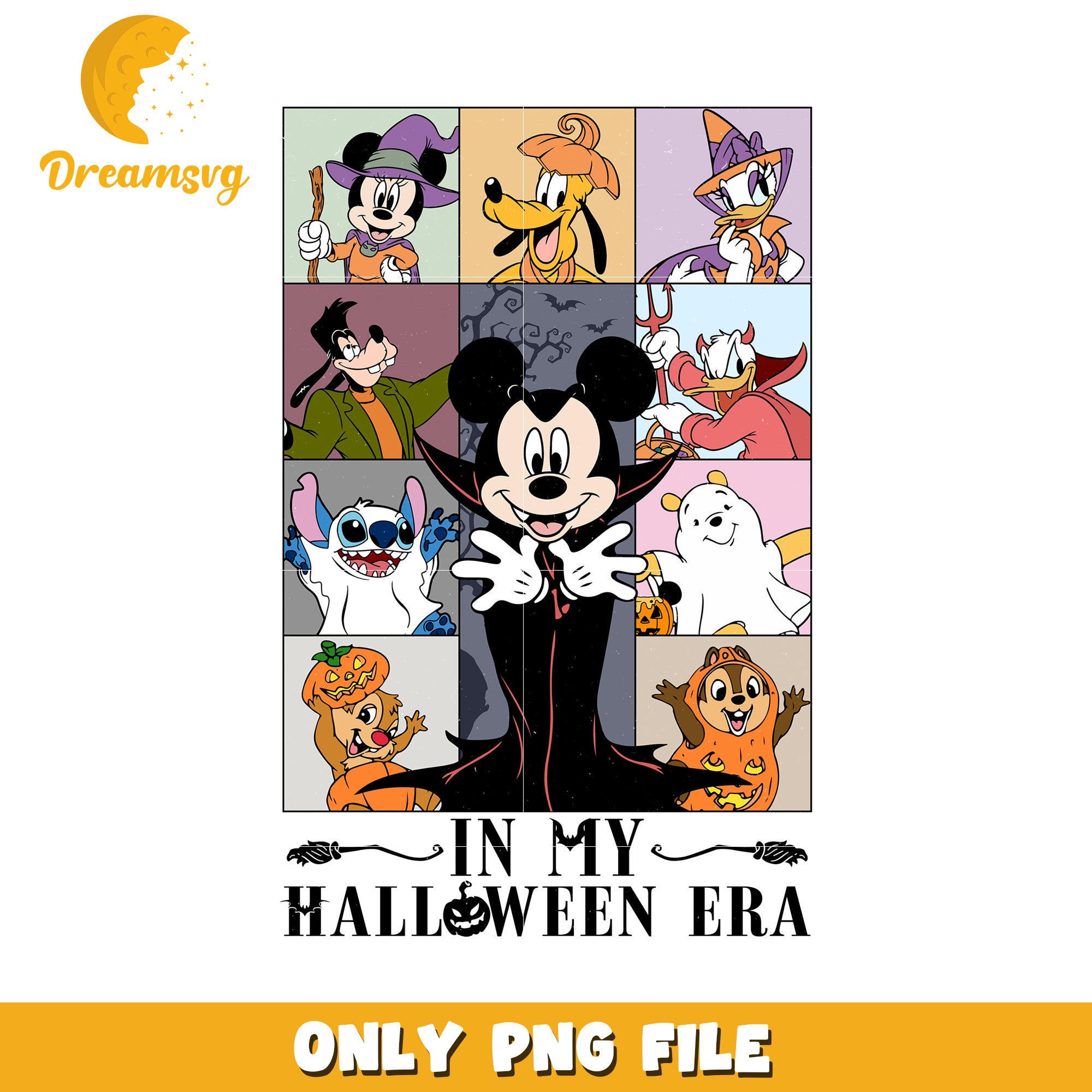 Mickey Mouse Halloween Era PNG Clipart for Fans – DreamSVG Store