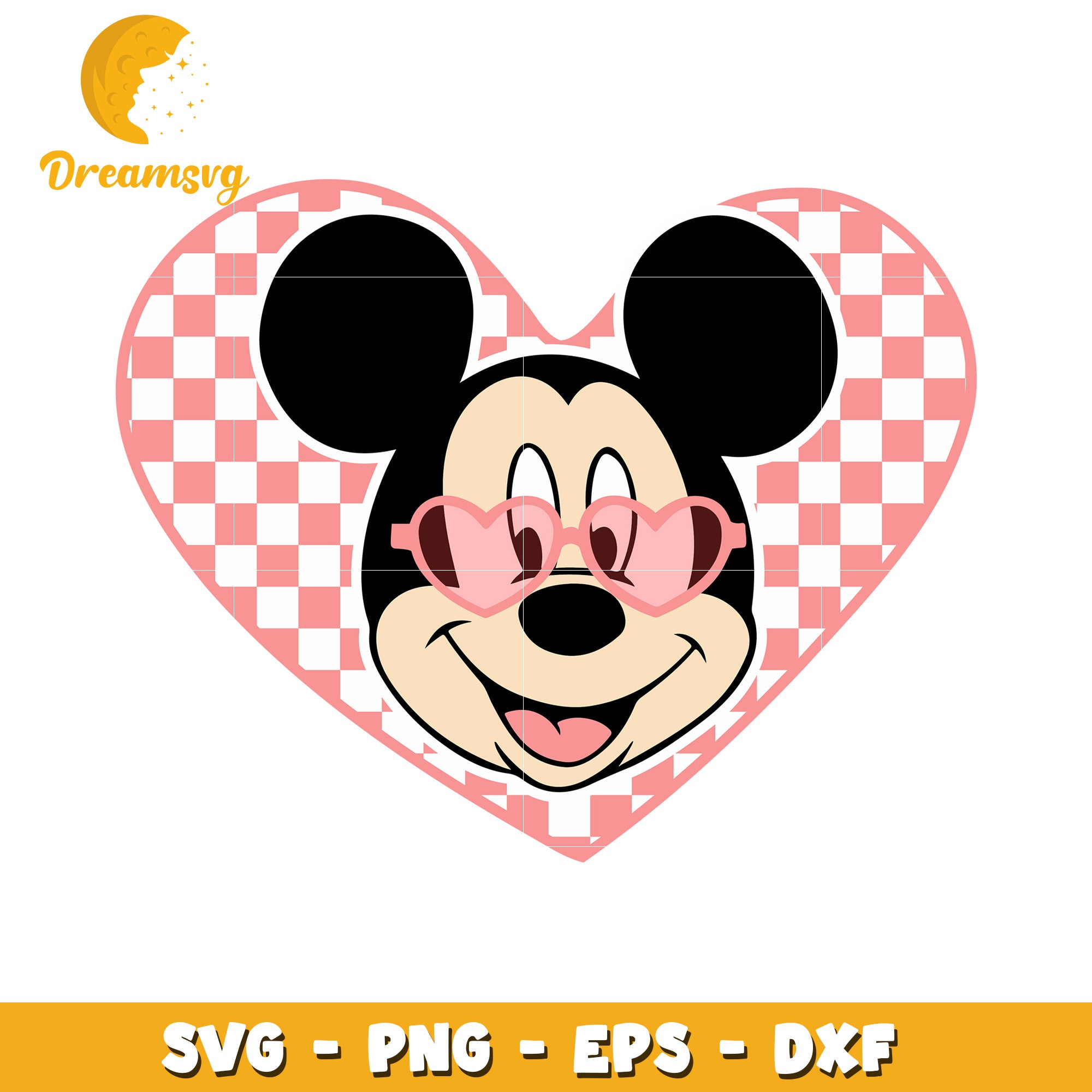 Mickey Mouse Heart SVG Cut File – DreamSVG Store
